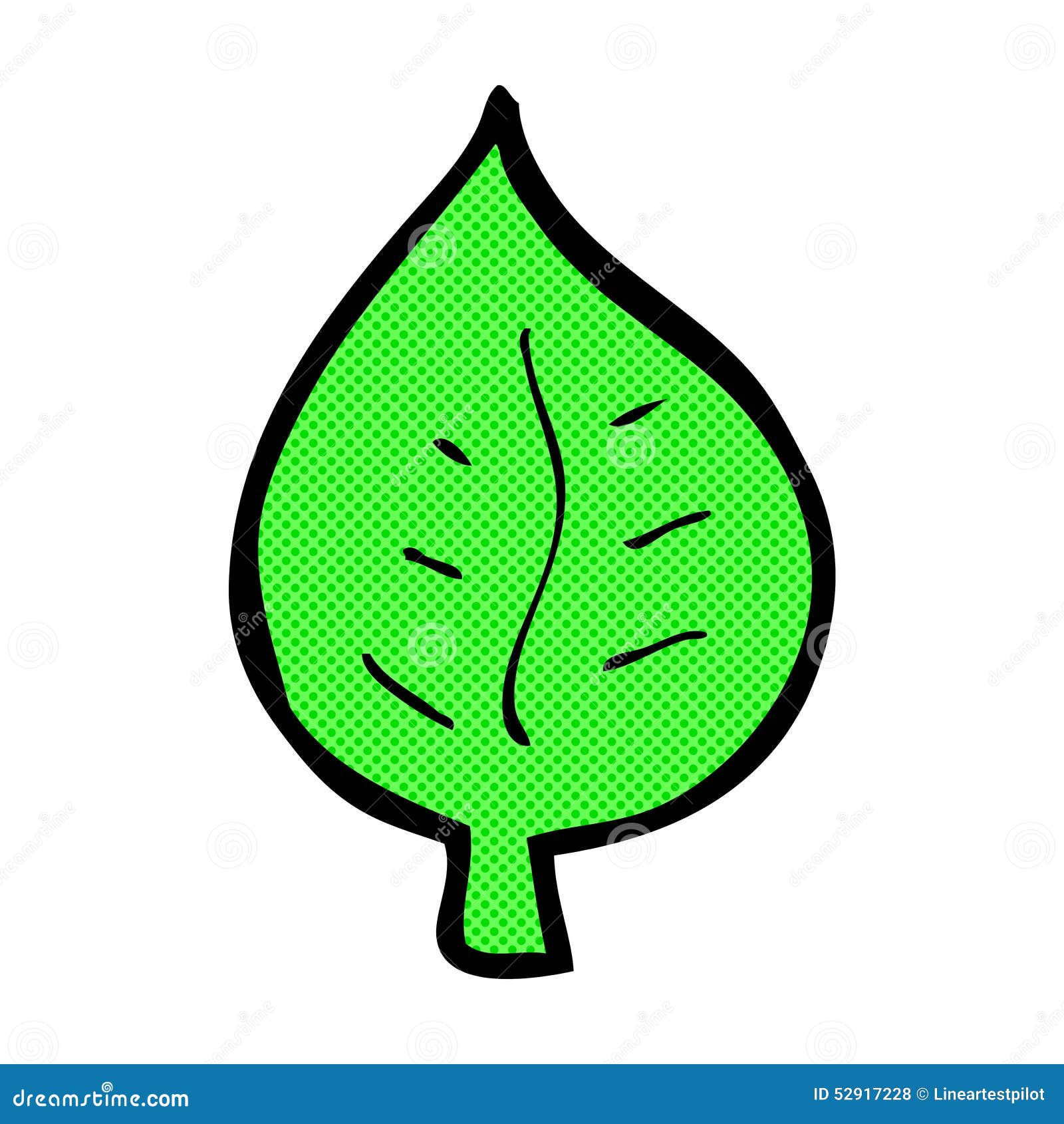 Comic cartoon leaf symbol stock illustration. Illustration of book ...