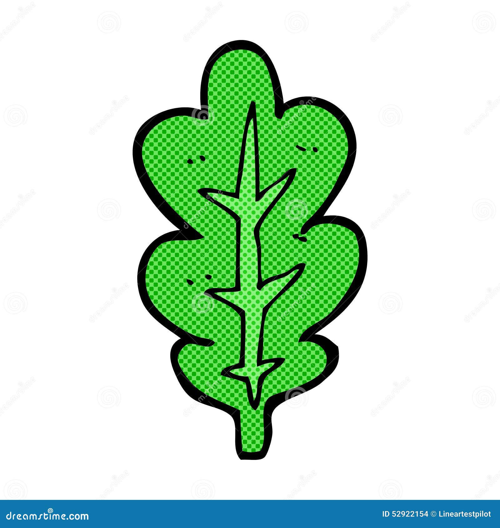 Comic cartoon leaf symbol stock illustration. Illustration of plant ...