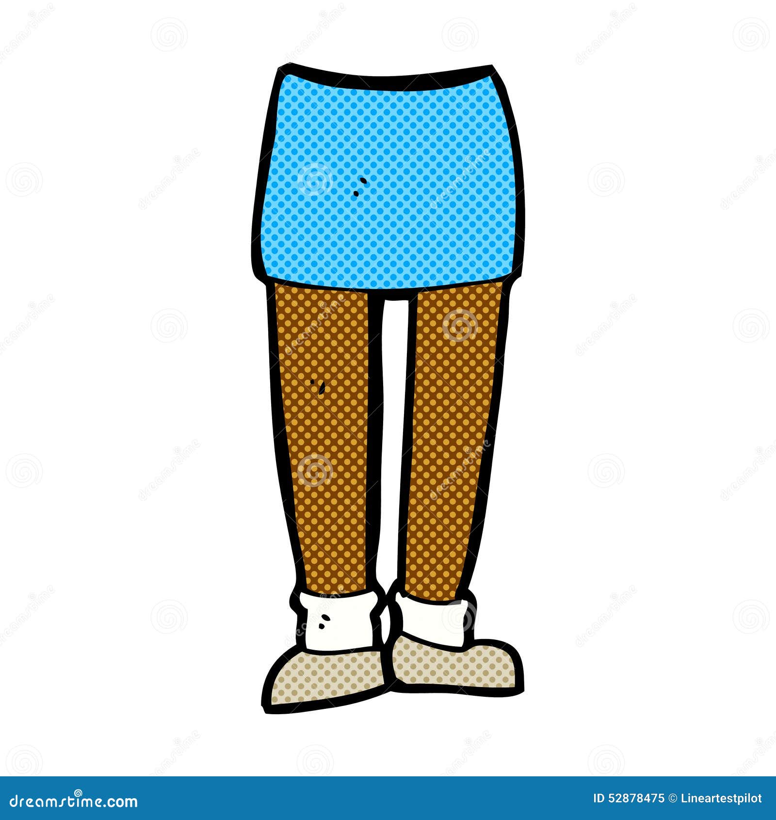 Comic cartoon legs stock illustration. Illustration of character - 52878475