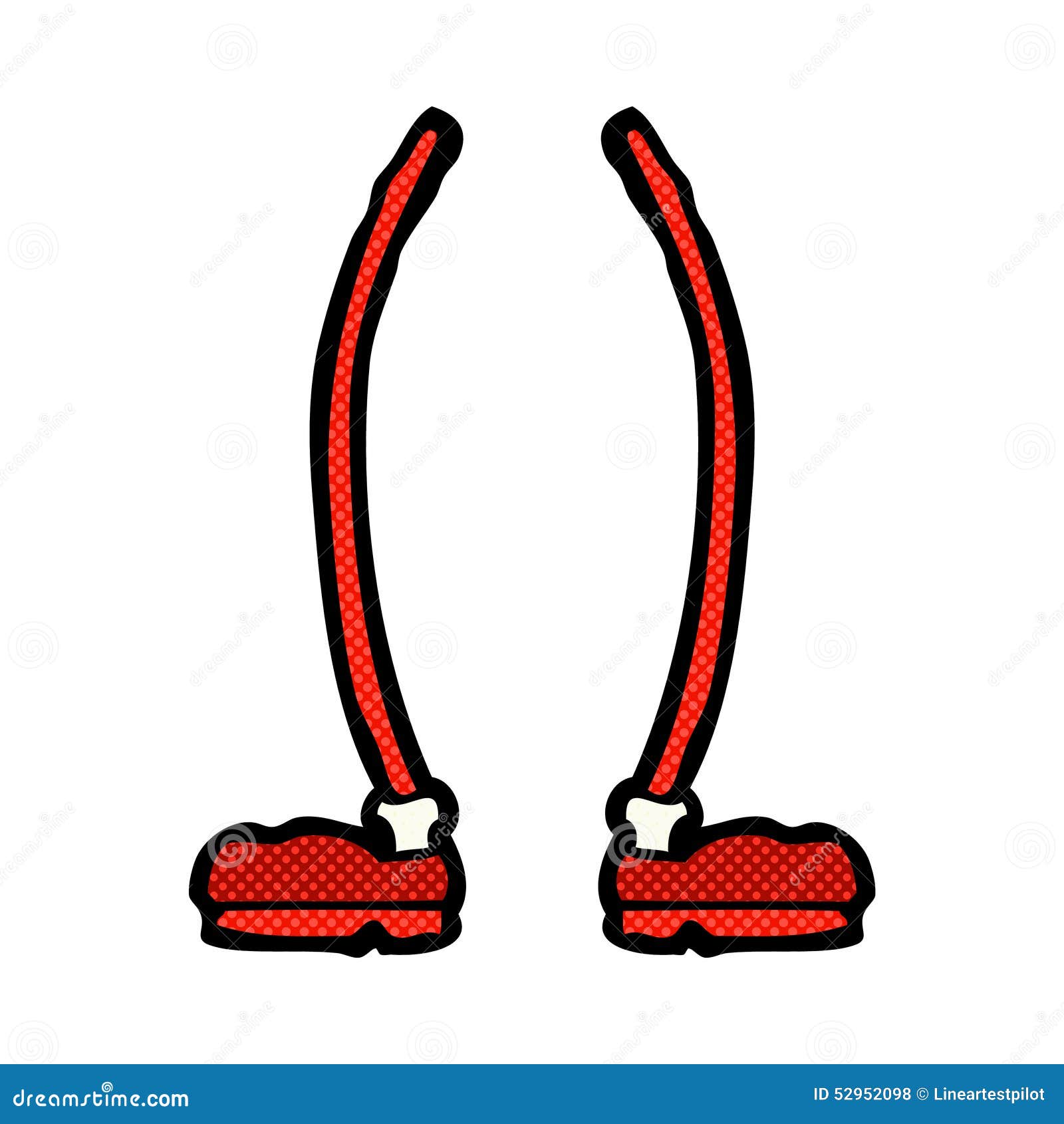 Comic cartoon legs stock illustration. Illustration of doodle - 52952098