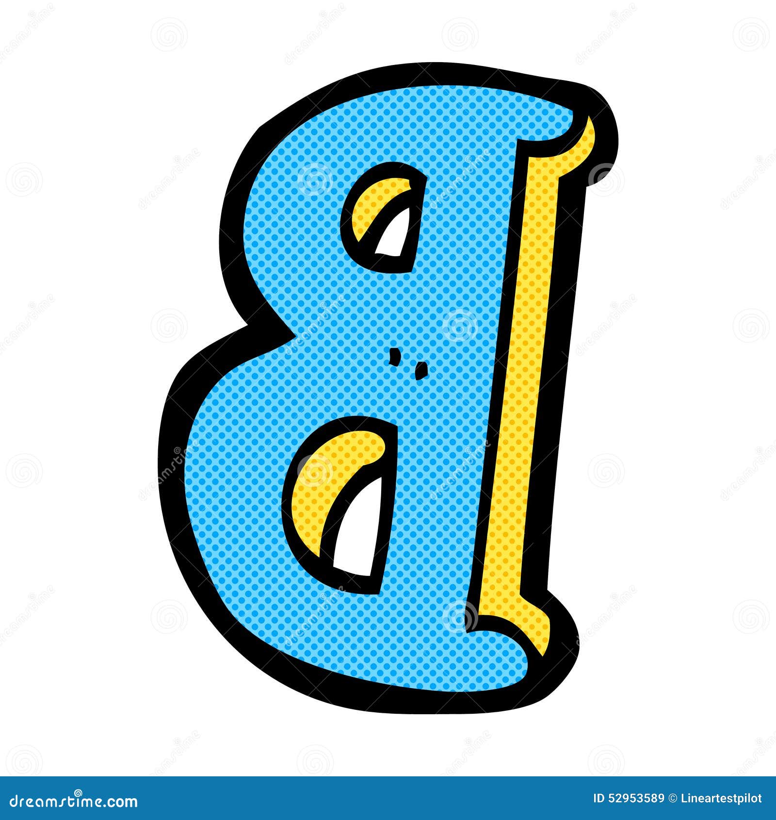 Comic cartoon letter B stock illustration. Illustration of drawn - 52953589