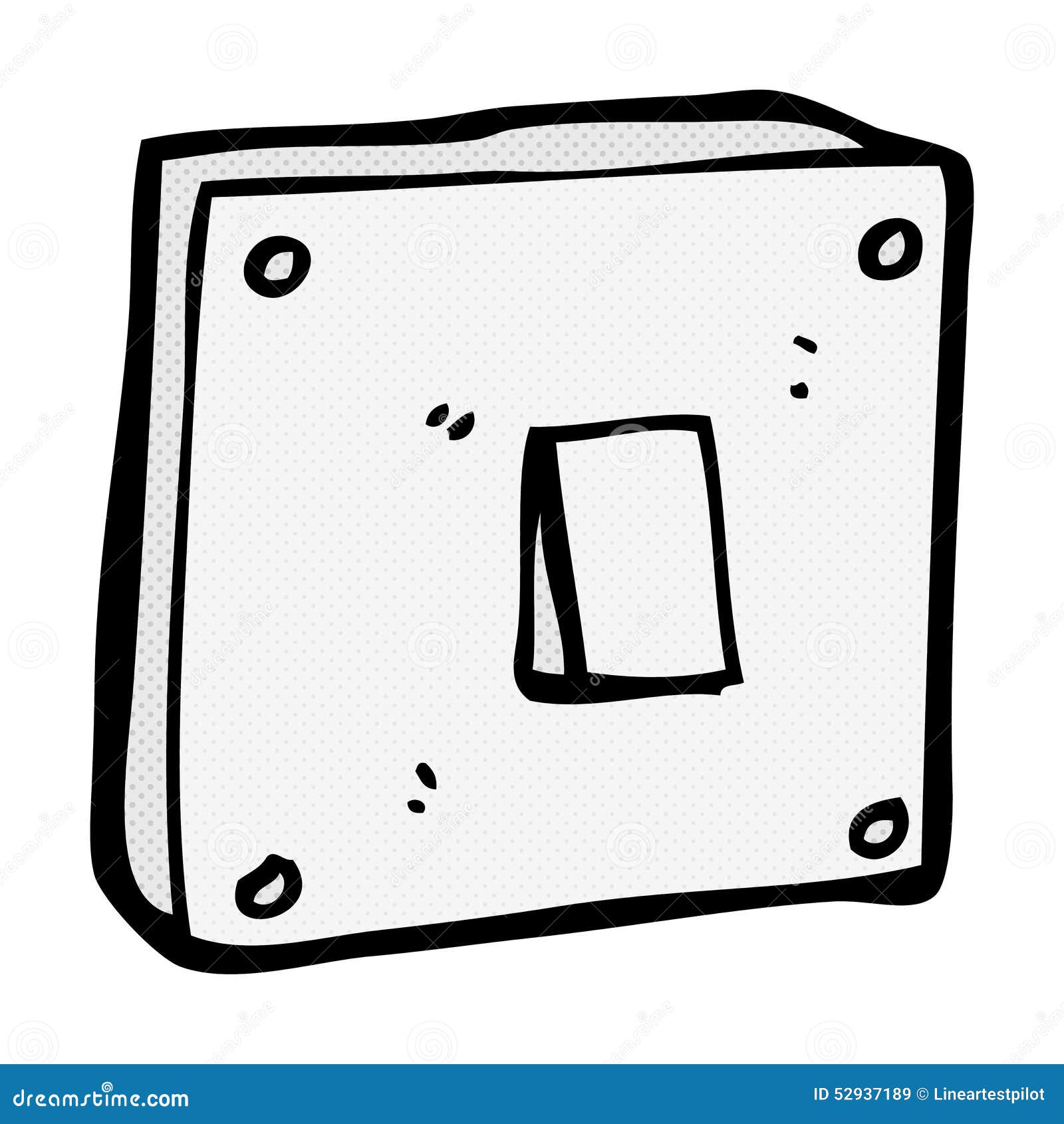 Comic cartoon light switch stock illustration. Illustration of light ...