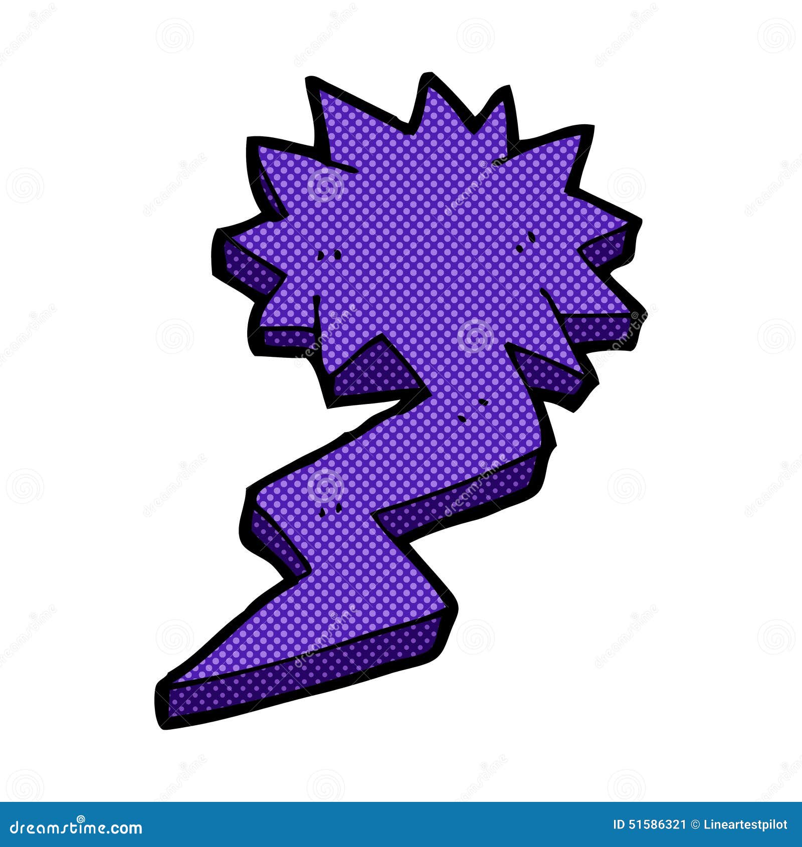 Cartoon Lightning Blast Radiance. EPS 10 Vector Illustration ...