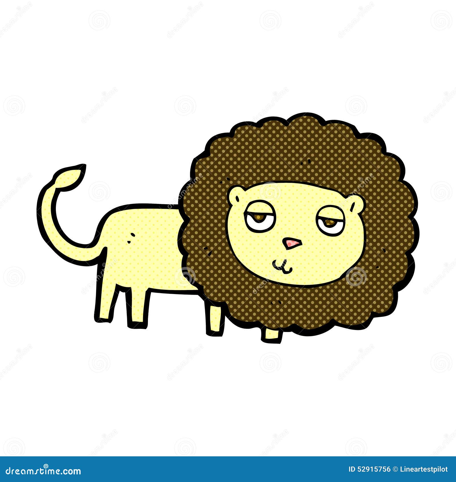 Comic cartoon lion stock illustration. Illustration of lion - 52915756