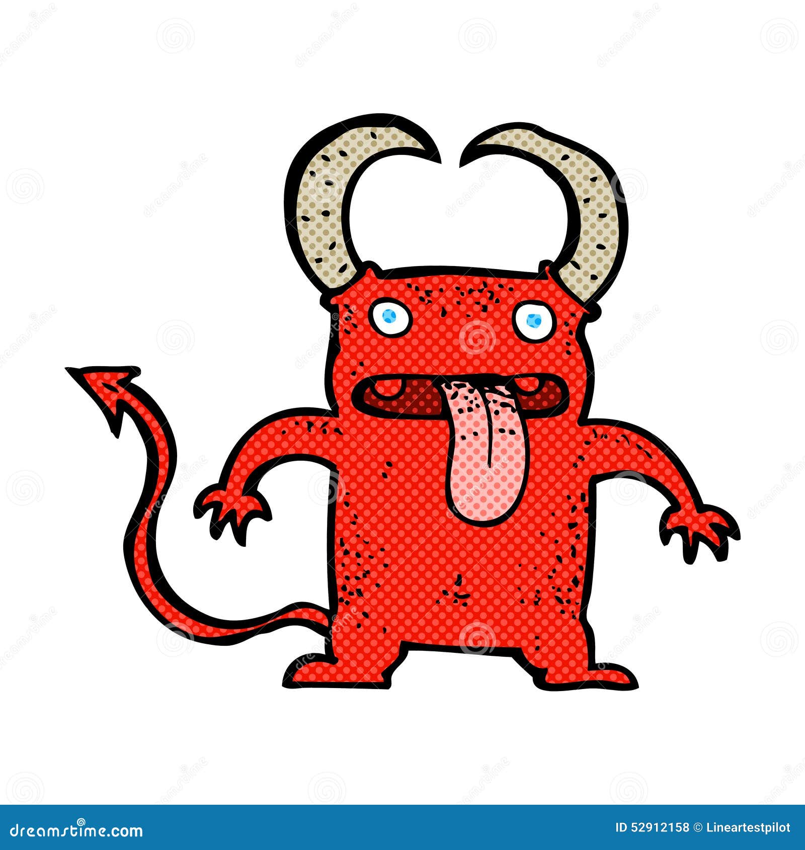 Comic cartoon little devil stock illustration. Illustration of design ...