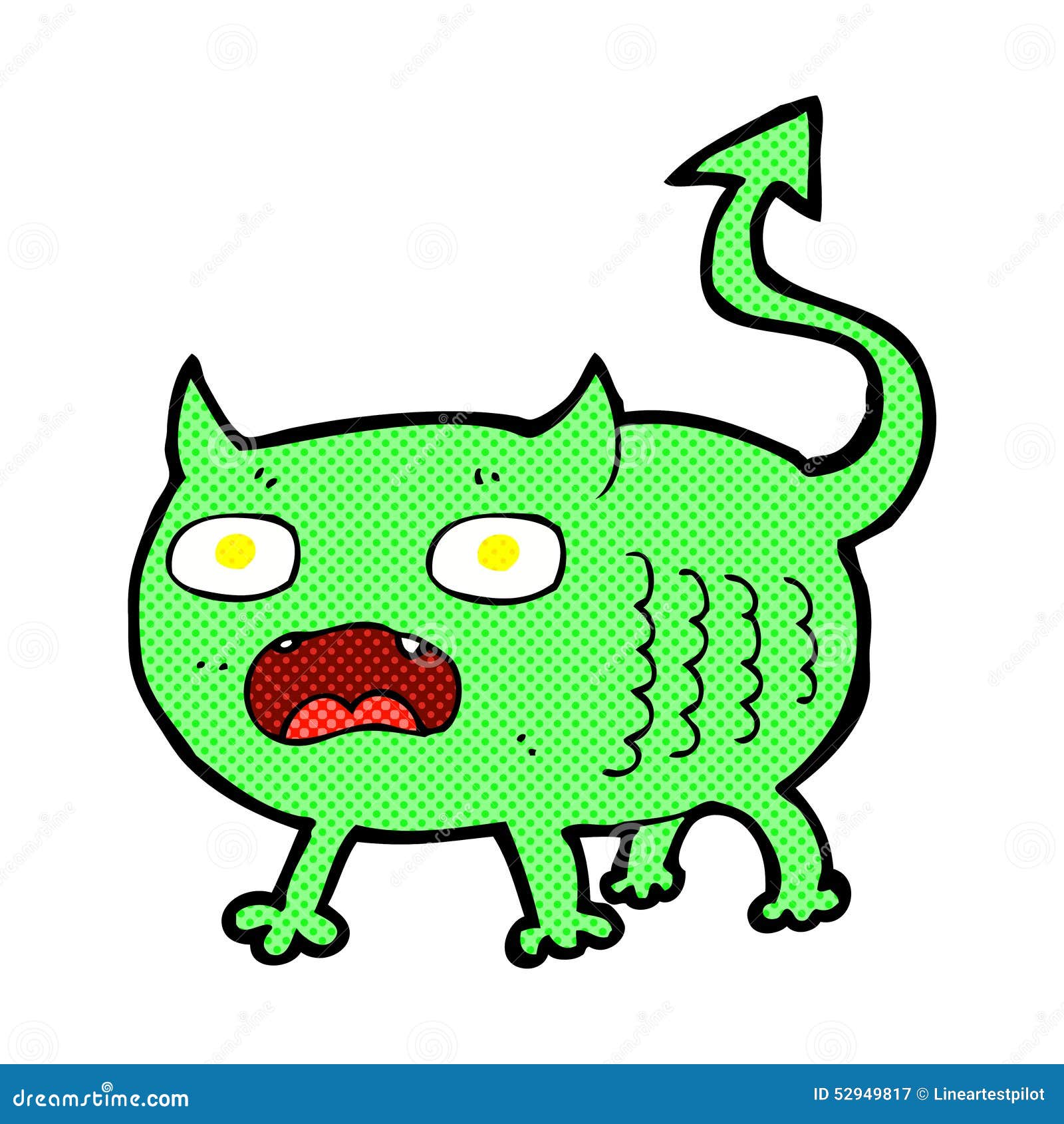 Comic cartoon little imp stock illustration. Illustration of cheerful ...