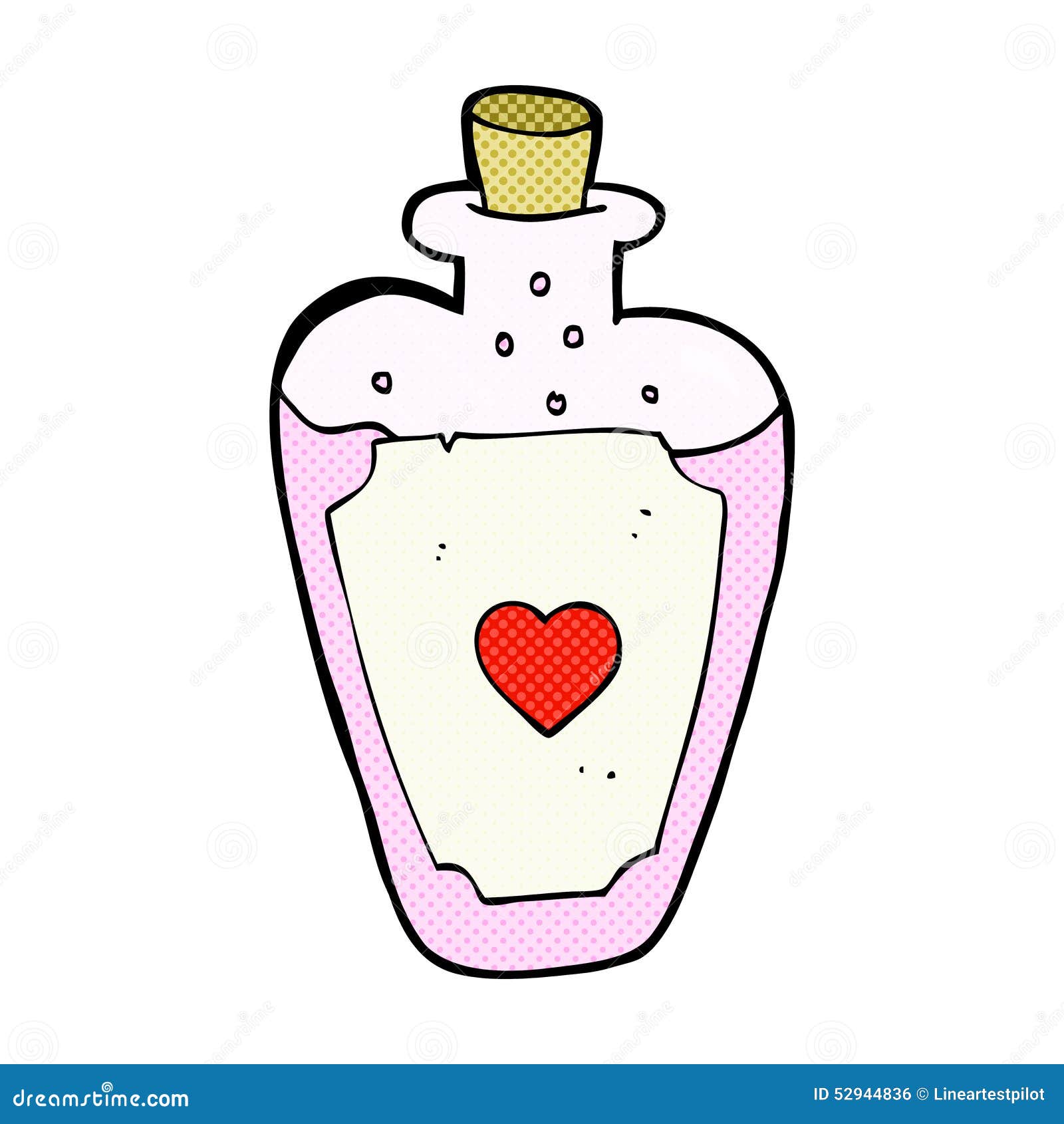 Comic cartoon love potion stock illustration. Illustration of print ...