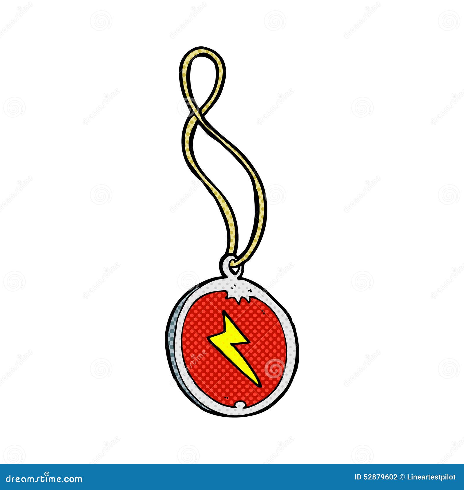 Comic Cartoon Magic Pendant Necklace Stock Illustration - Illustration ...