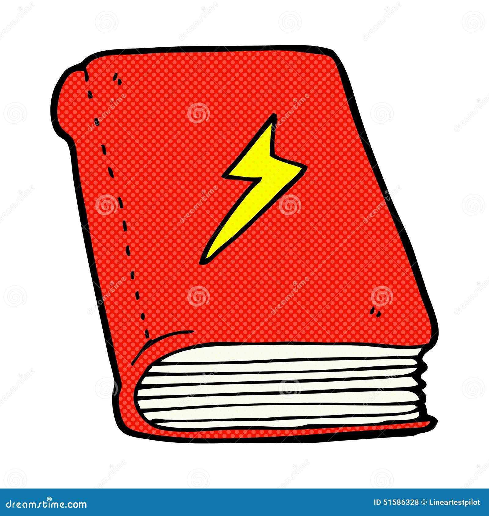 Comic Cartoon Magic Spell Book Stock Illustration - Illustration of ...