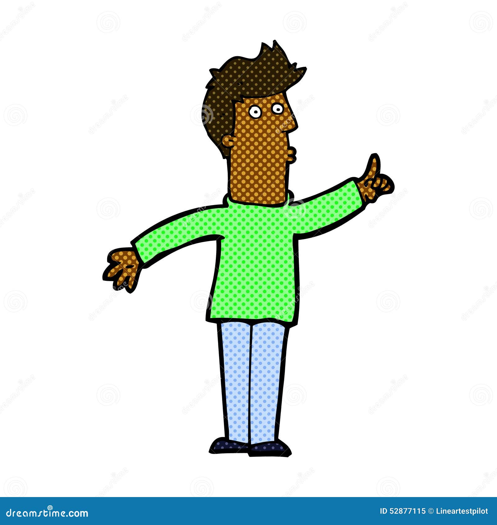 Comic Cartoon Man Advising Caution Stock Illustration - Illustration of ...