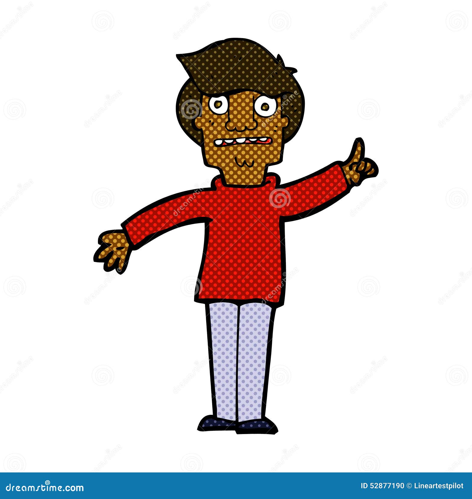 Comic Cartoon Man Asking Question Stock Illustration - Illustration of ...
