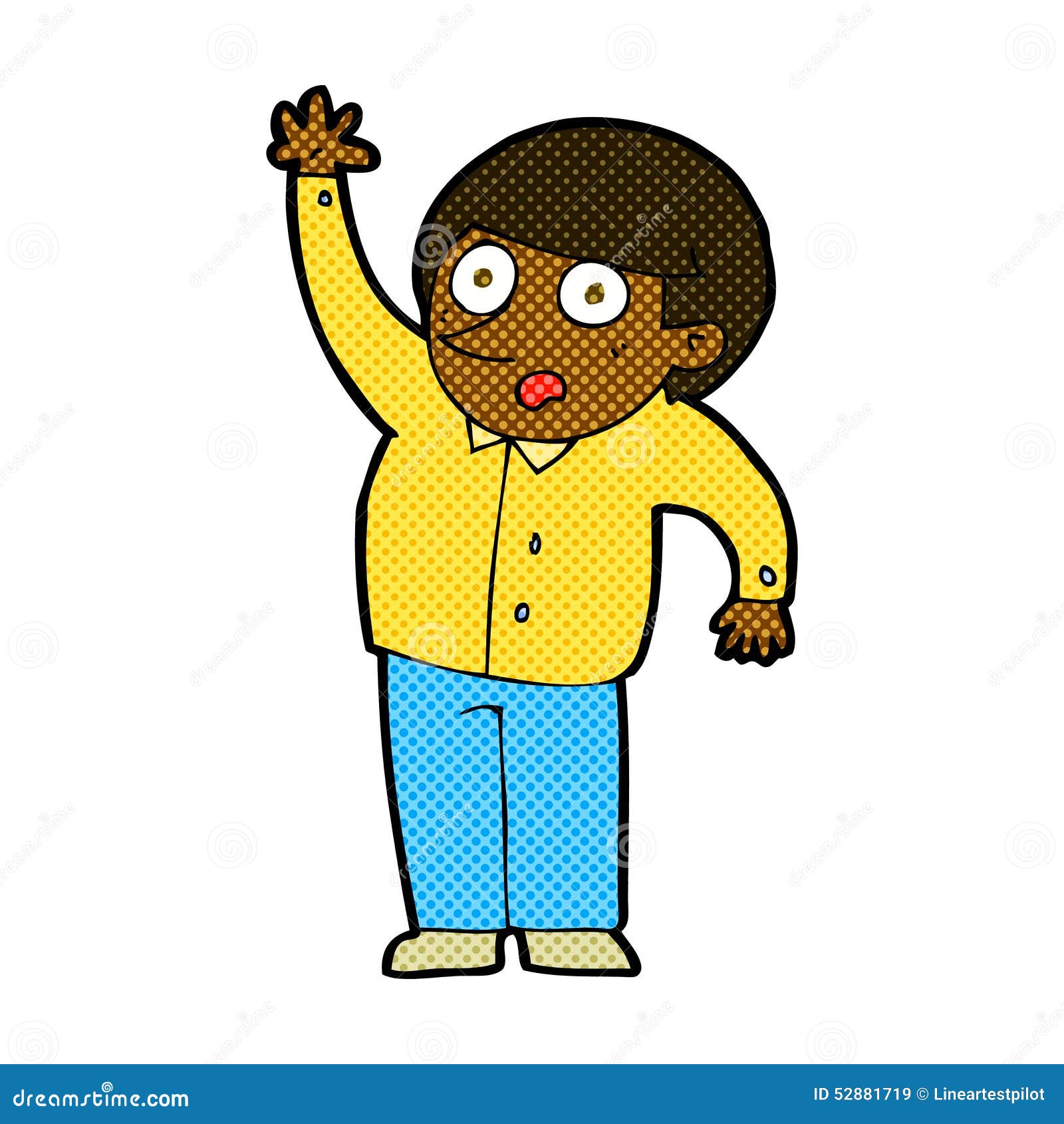 Comic Cartoon Man Asking Question Stock Illustration - Illustration of ...