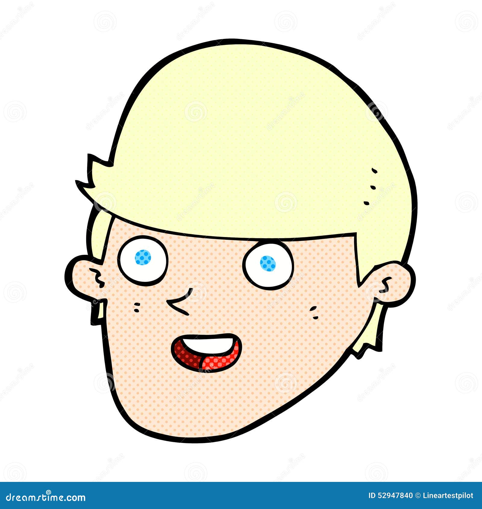 Comic Cartoon Man with Big Chin Stock Illustration - Illustration of ...