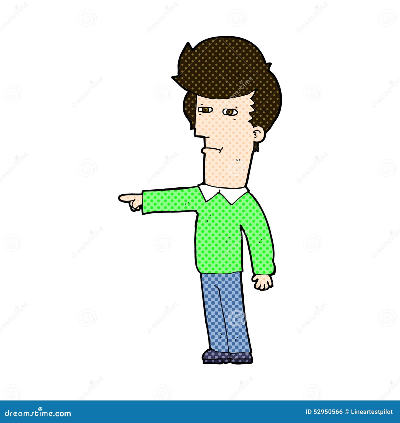 Comic cartoon man blaming stock illustration. Illustration of doodle ...