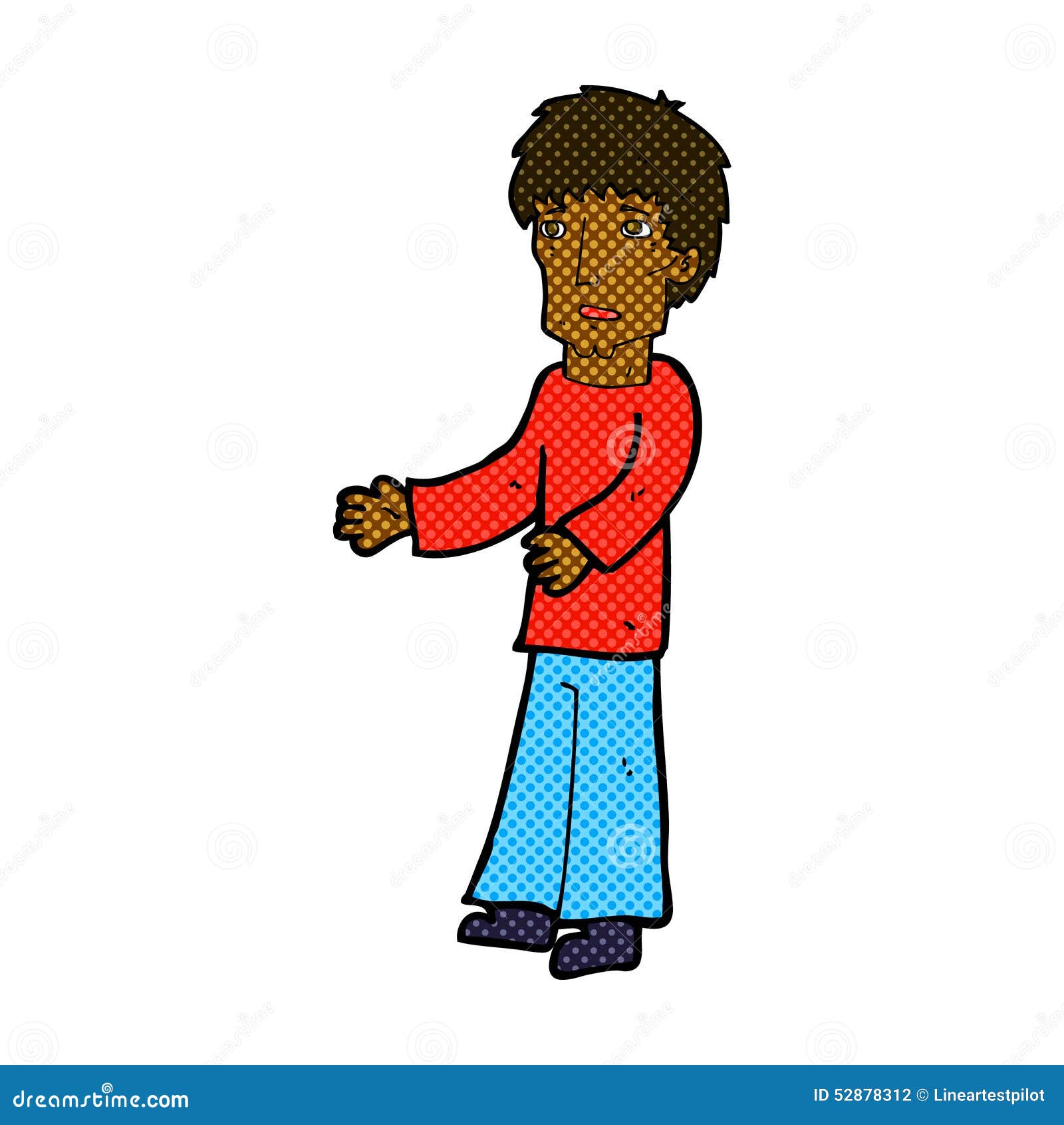 Comic Cartoon Man Explaining Stock Illustration - Illustration of comic ...