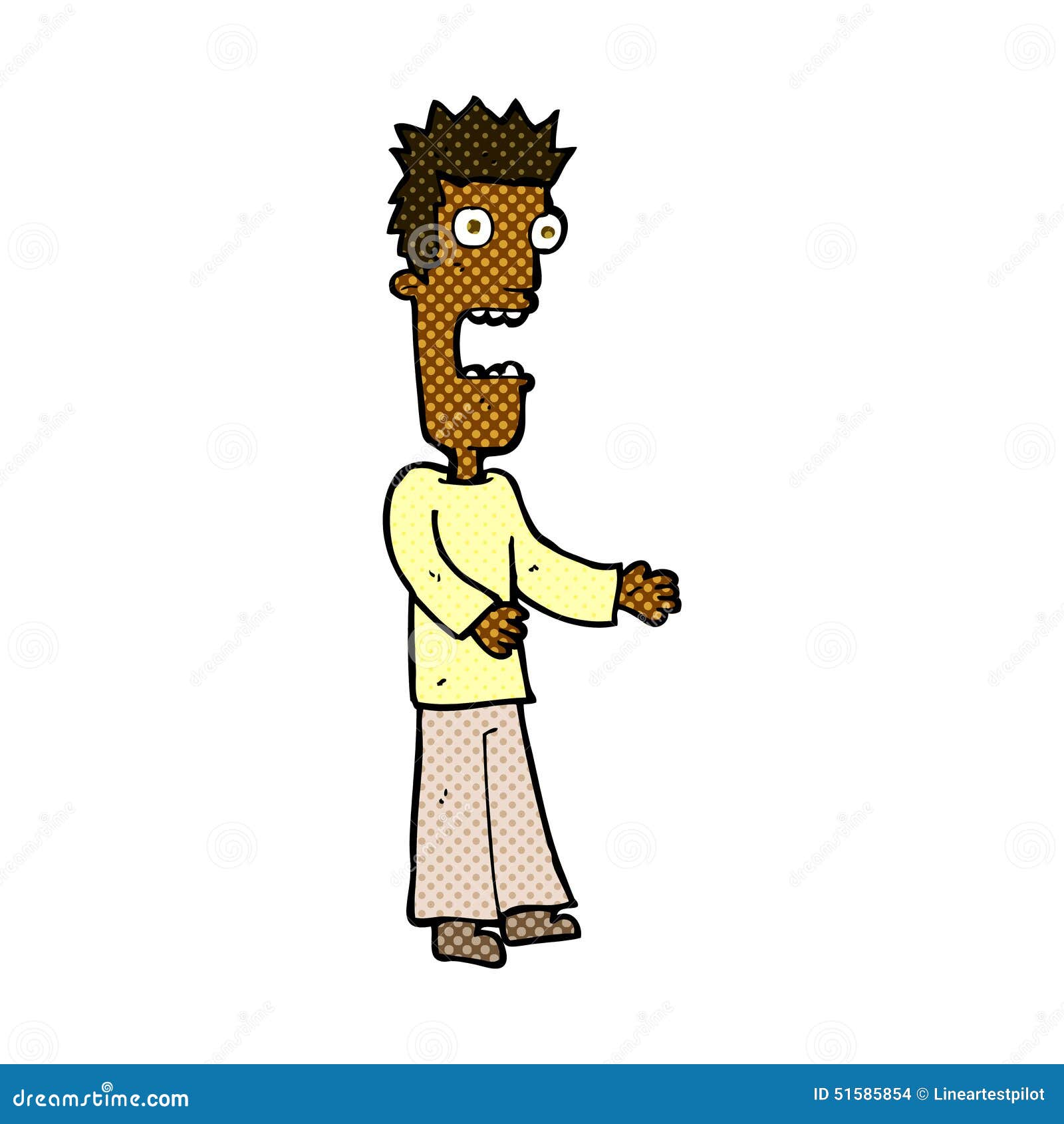 Comic Cartoon Man Freaking Out Stock Illustration - Illustration of ...