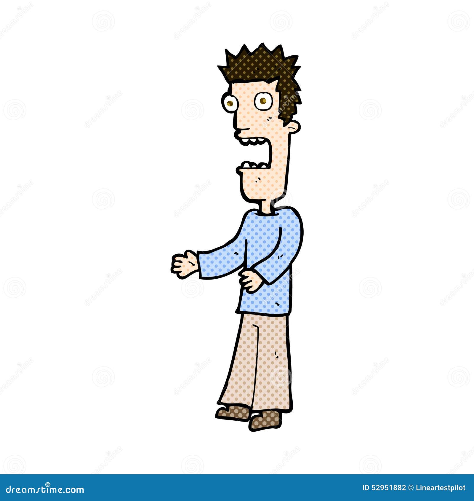 Comic Cartoon Man Freaking Out Stock Illustration - Illustration of ...