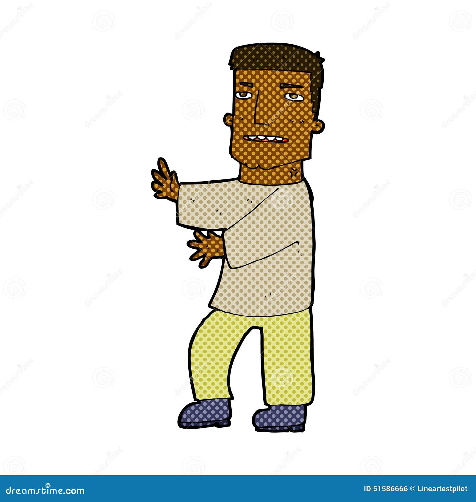 Comic Cartoon Man Gesturing Stock Illustration - Illustration of clip ...