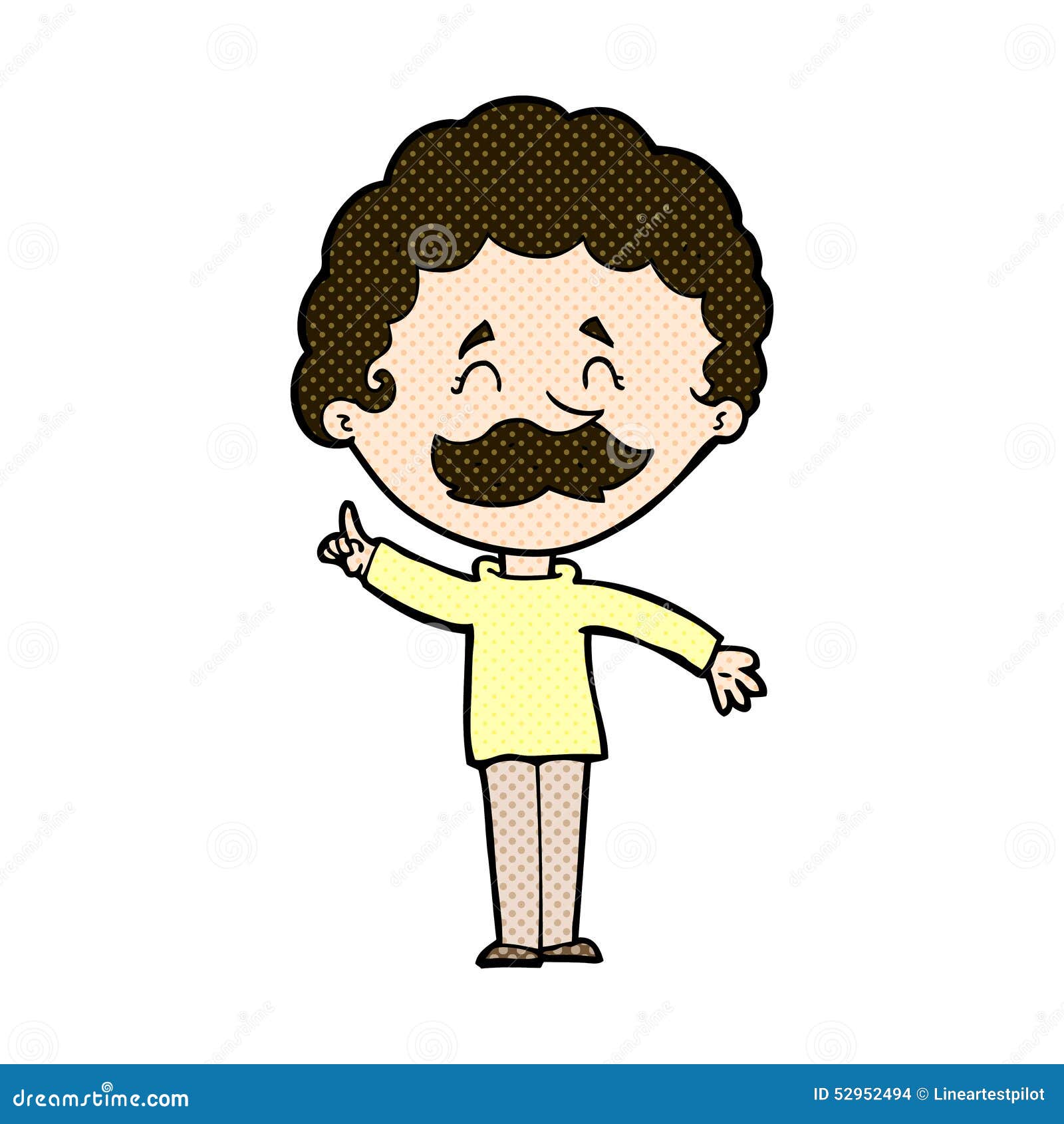 Comic Cartoon Man with Idea Stock Illustration - Illustration of drawn ...