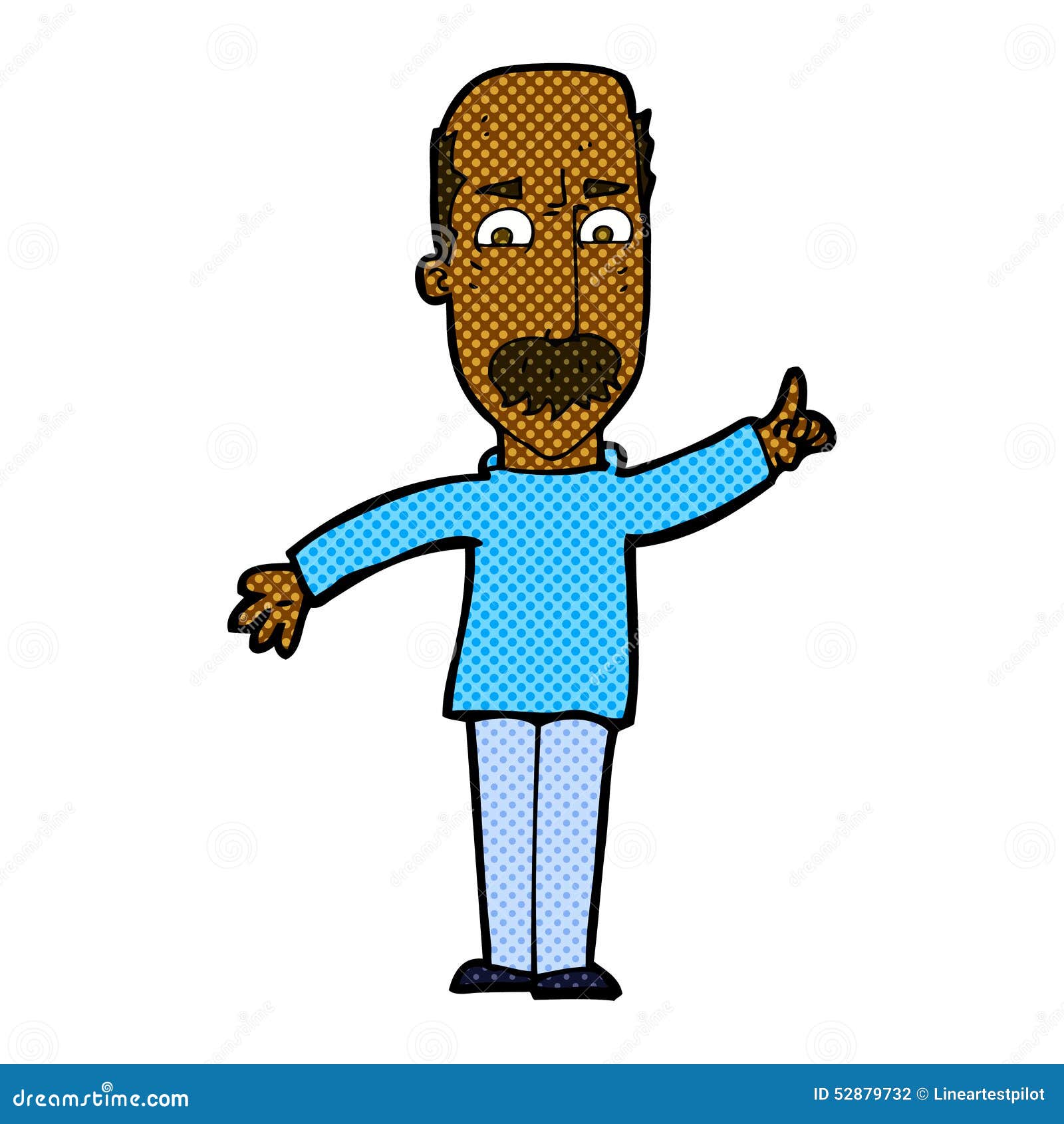 Cartoon Man Issuing Stern Warning With Speech Bubble Royalty-Free Stock ...