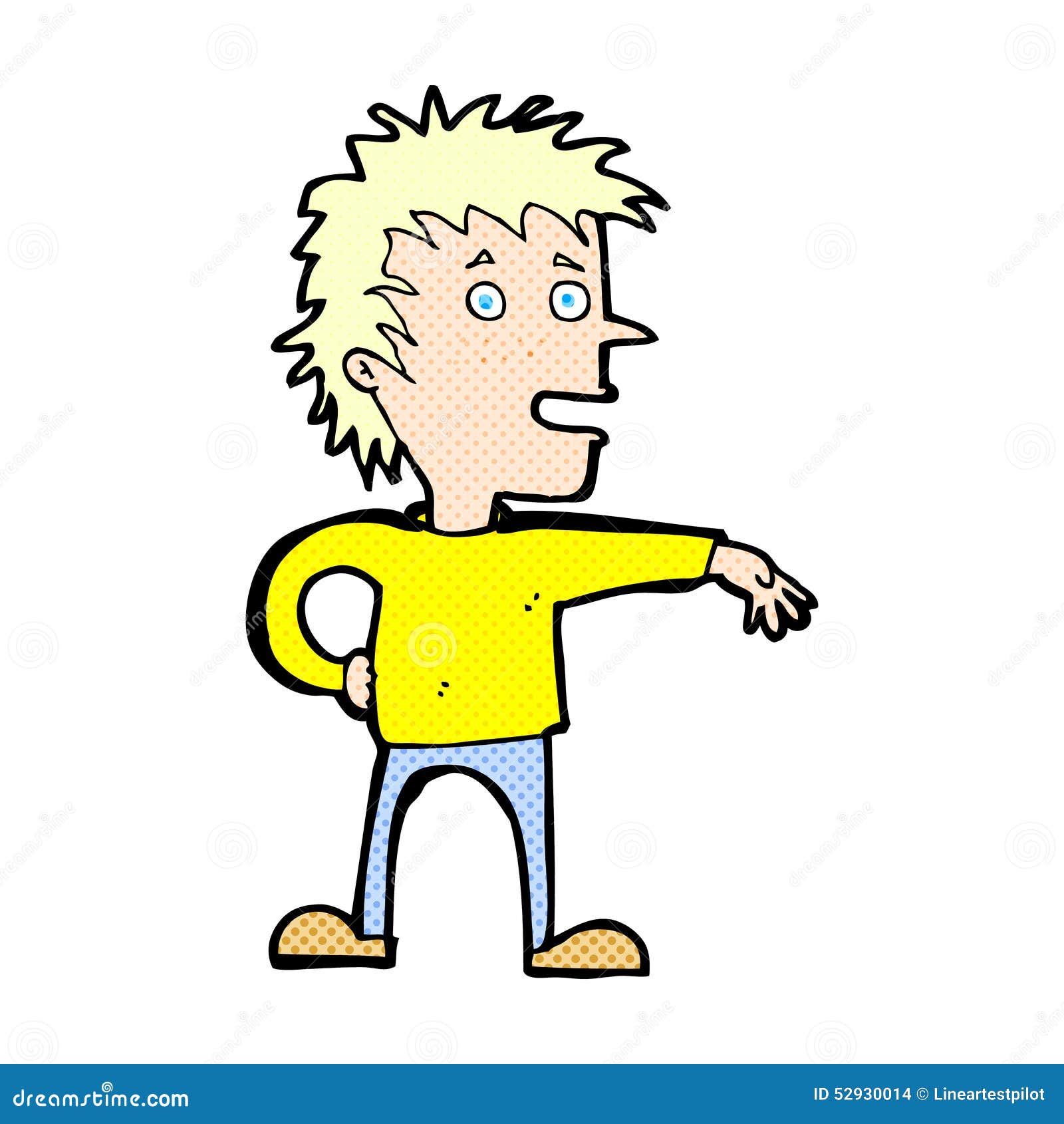 Comic Cartoon Man Making Dismissive Gesture Stock Illustration ...