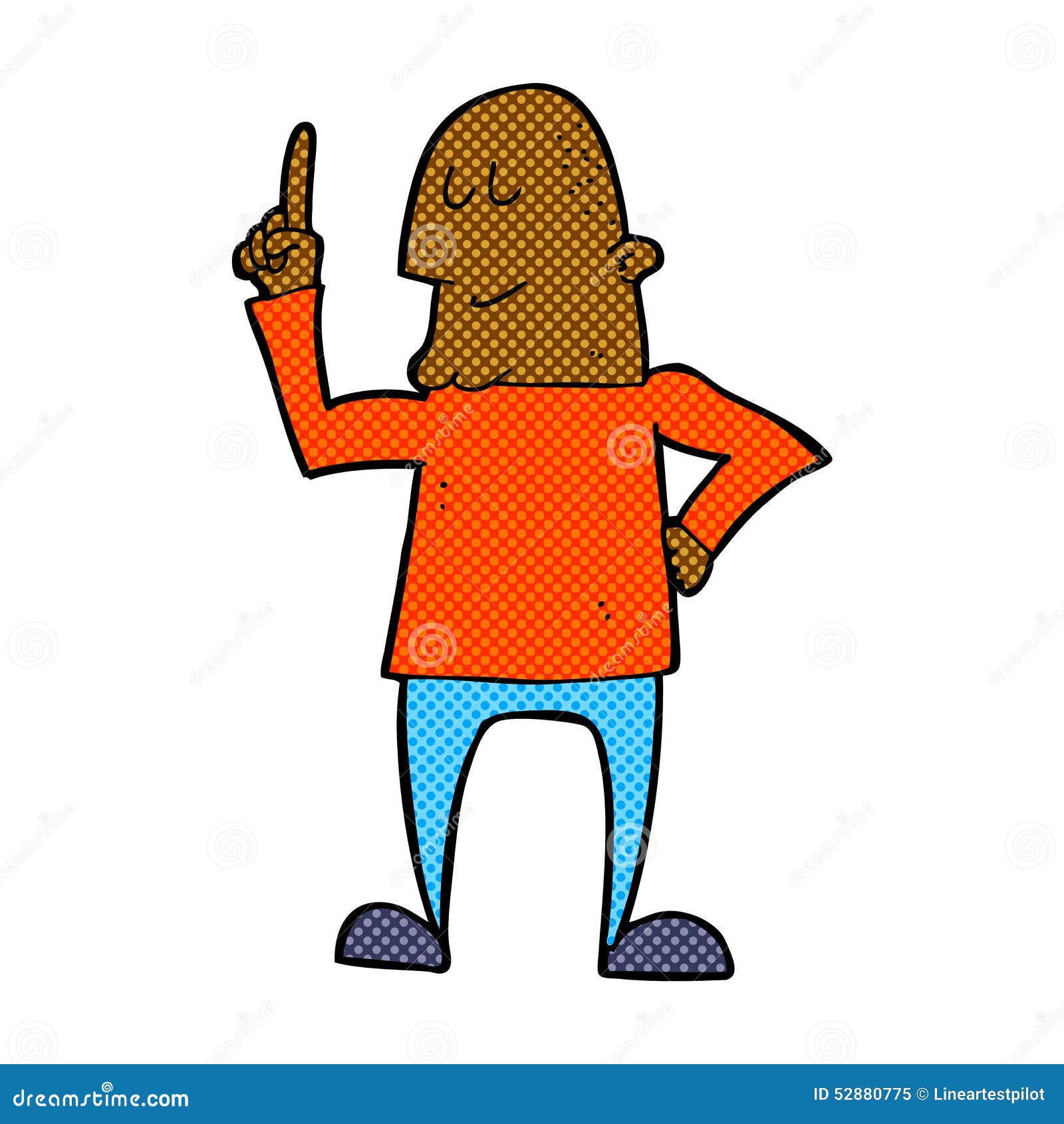 Comic Cartoon Man Pointing Finger Stock Illustration - Illustration of ...