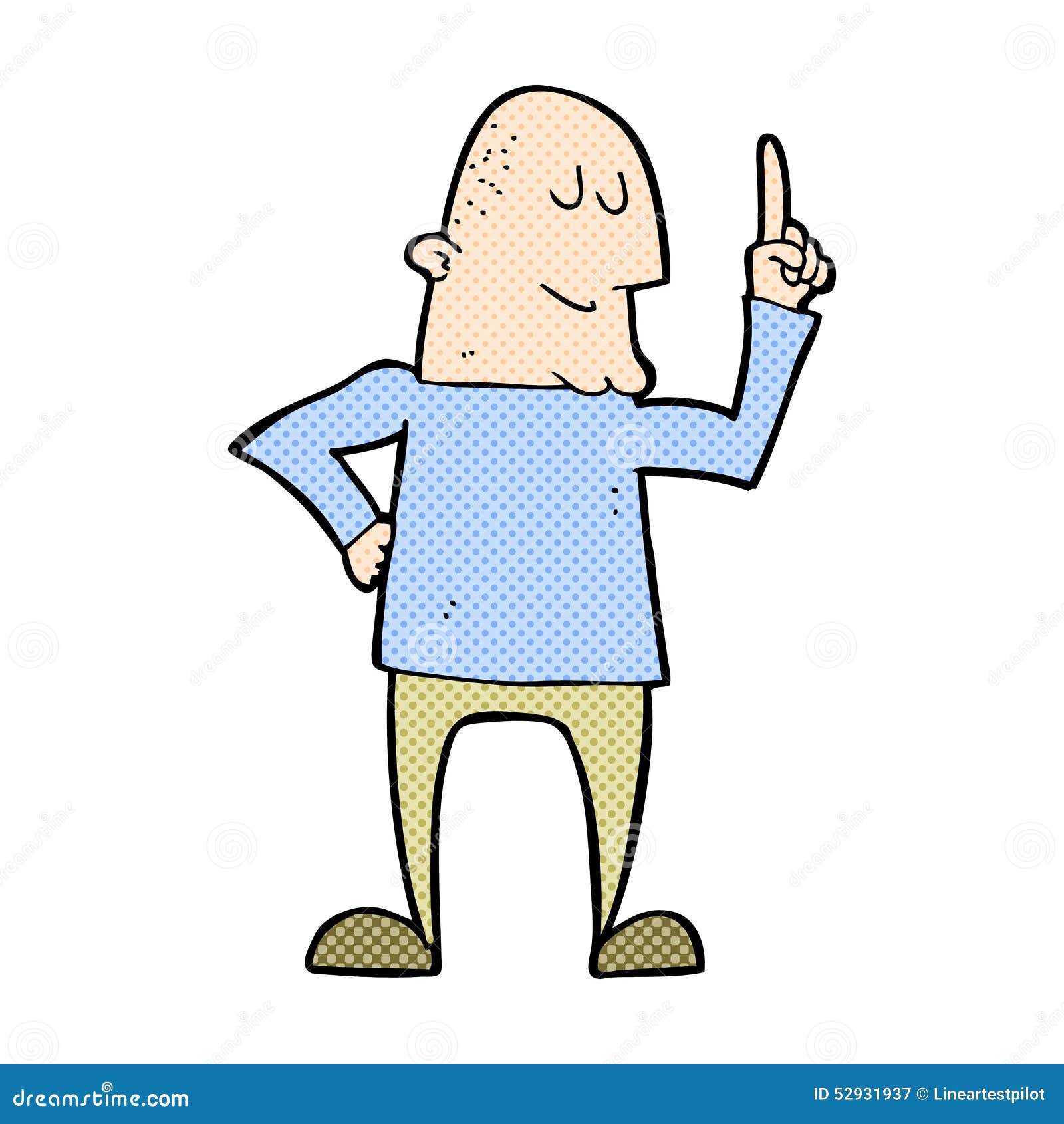 Comic Cartoon Man Pointing Finger Stock Illustration - Illustration of ...