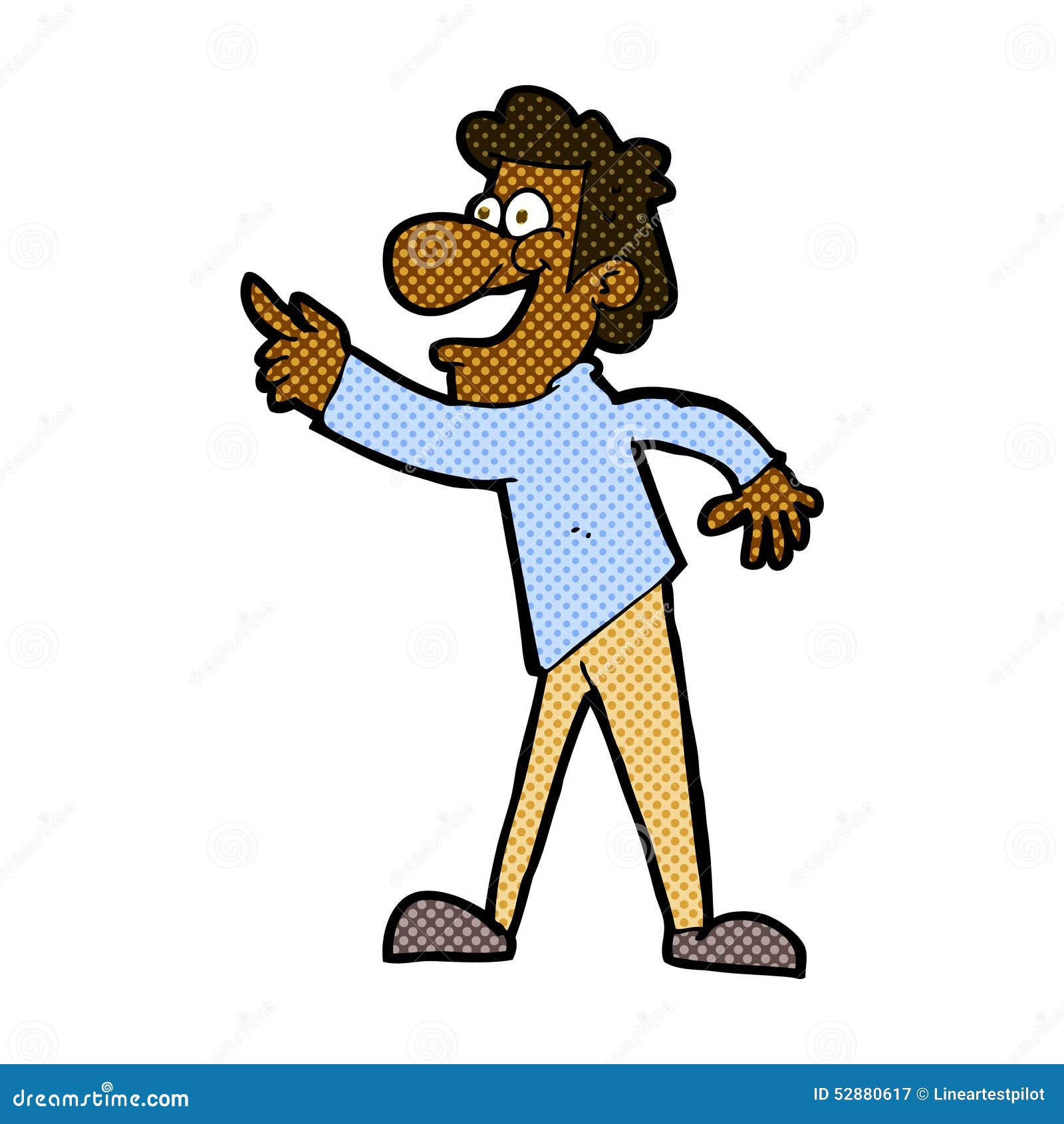 Comic Cartoon Man Pointing and Laughing Stock Illustration ...
