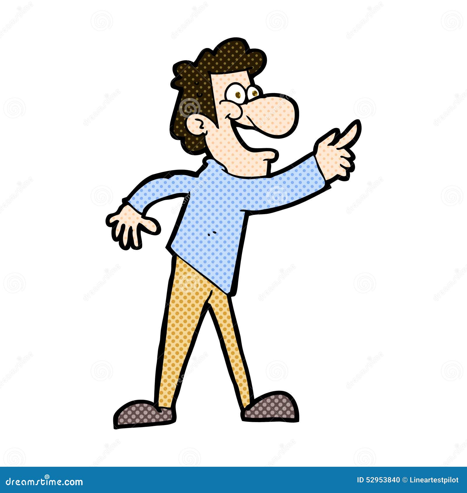 Comic Cartoon Man Pointing and Laughing Stock Illustration ...