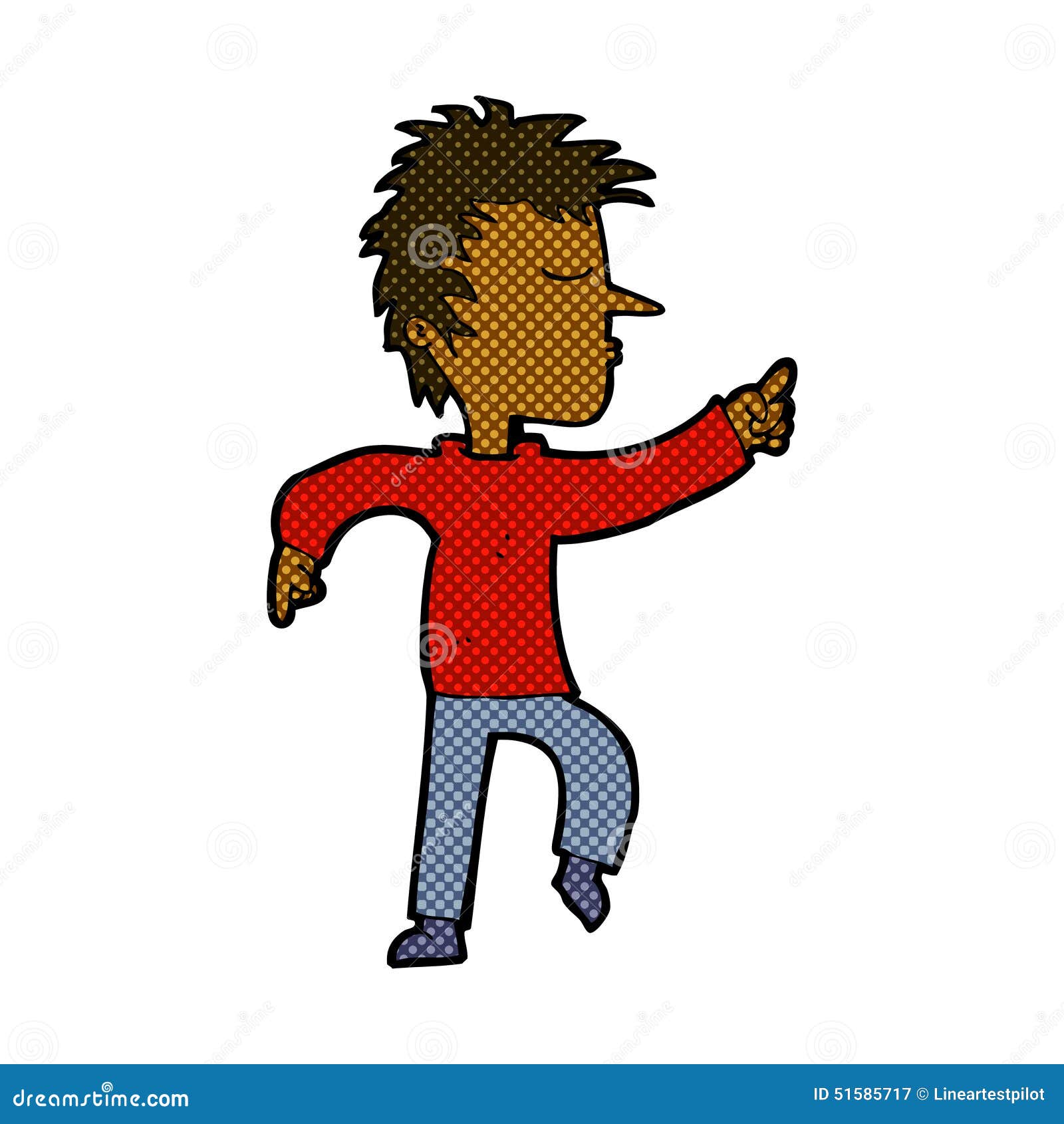 Comic cartoon man pointing stock illustration. Illustration of clip ...