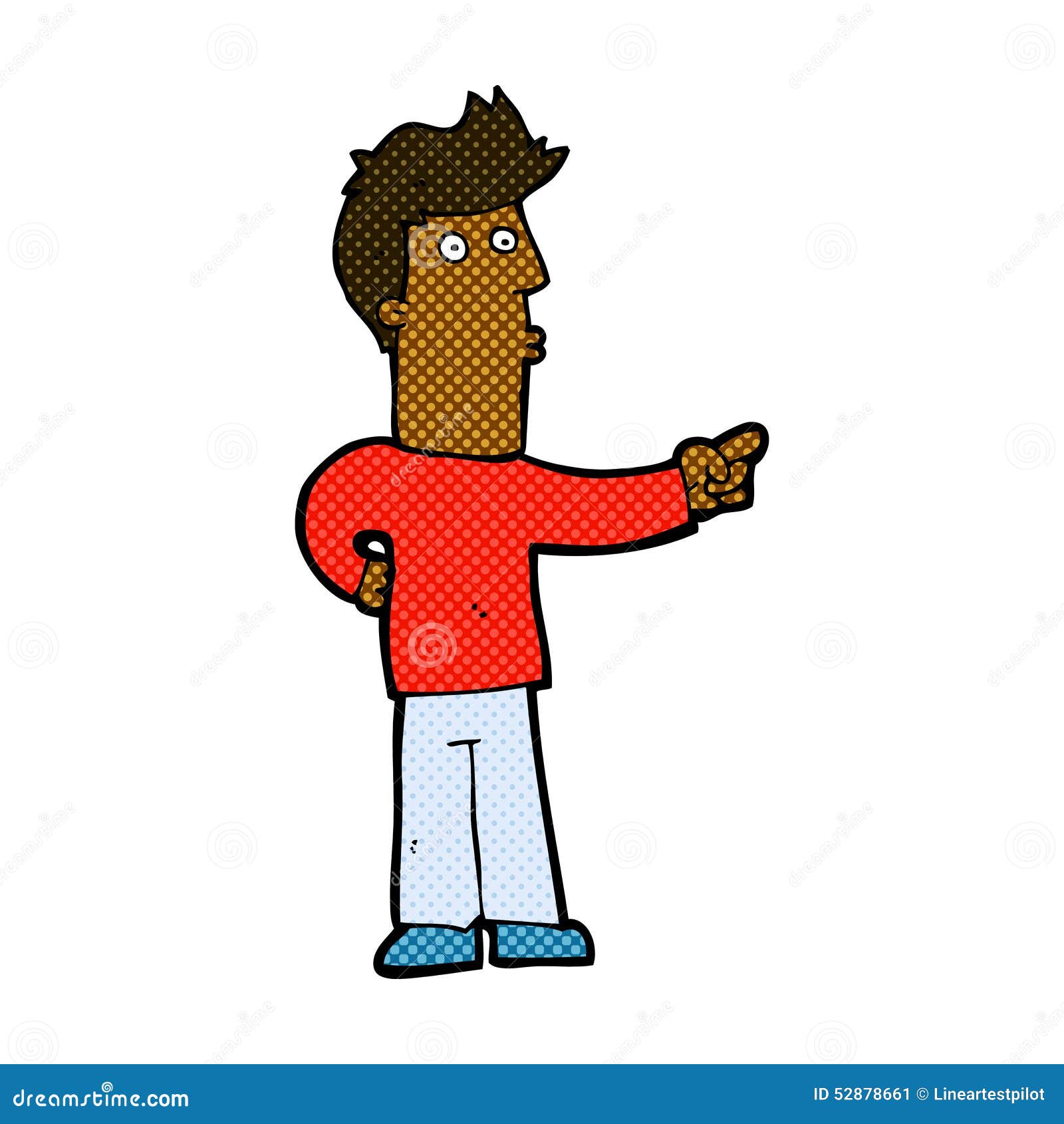 Comic cartoon man pointing stock illustration. Illustration of cartoon ...