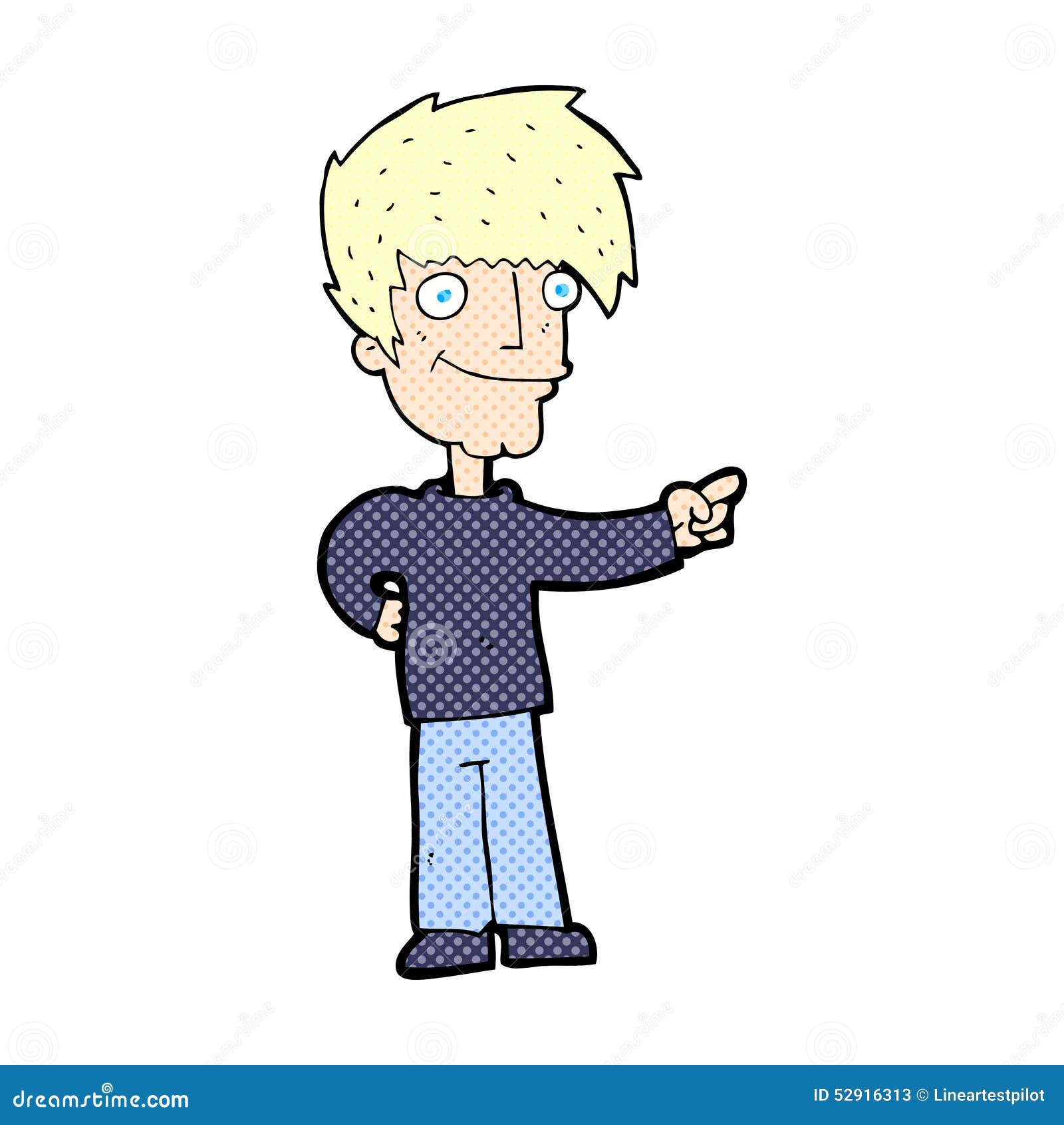 Comic cartoon man pointing stock illustration. Illustration of funny ...