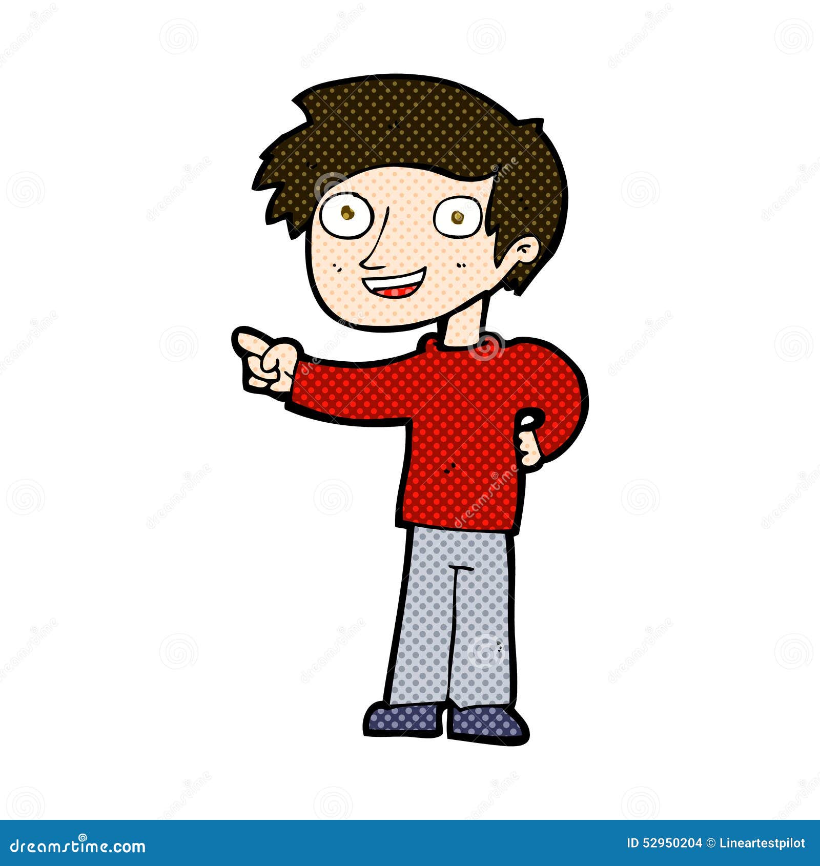 Comic cartoon man pointing stock illustration. Illustration of funny ...