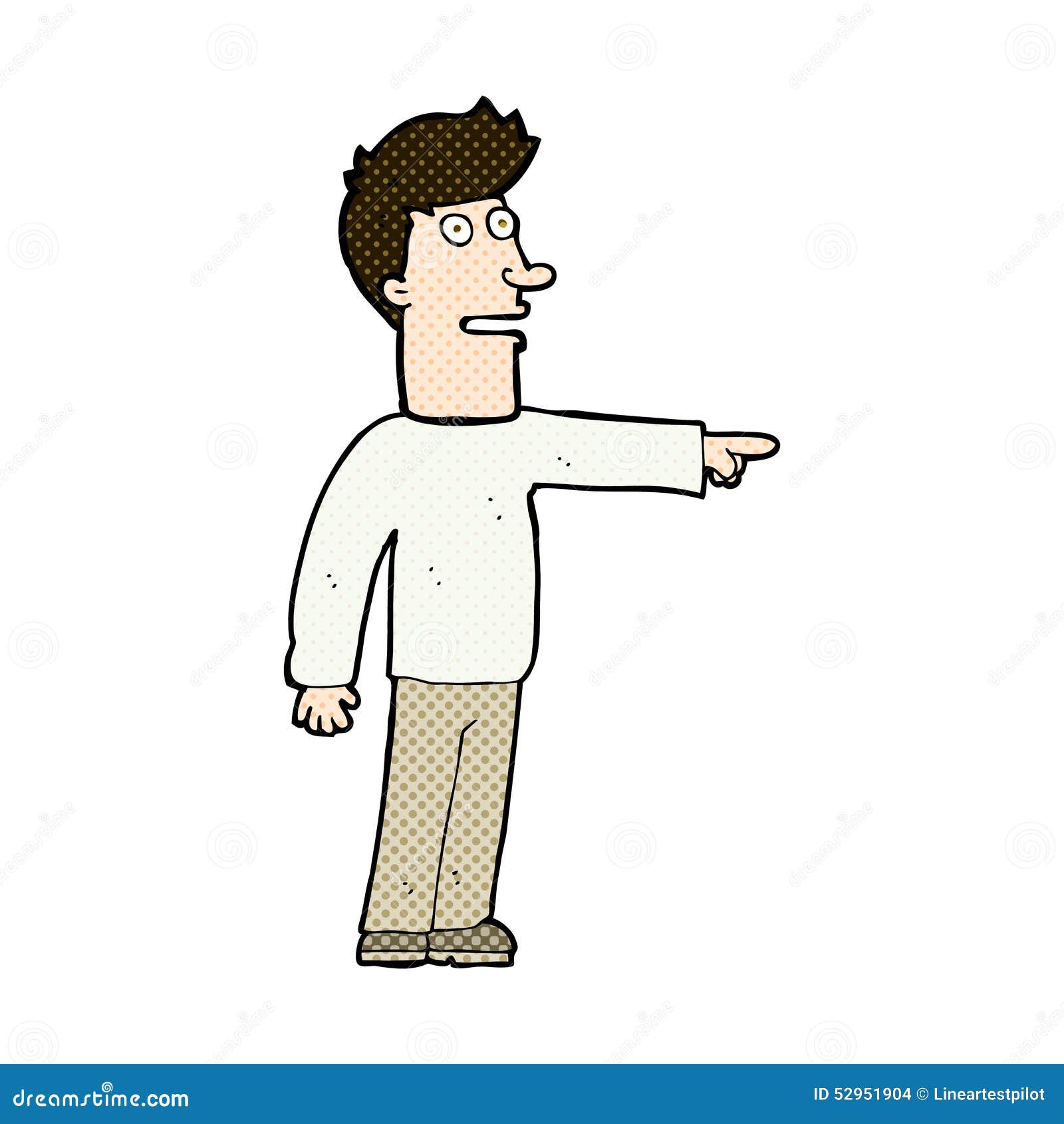Comic cartoon man pointing stock illustration. Illustration of cartoon ...