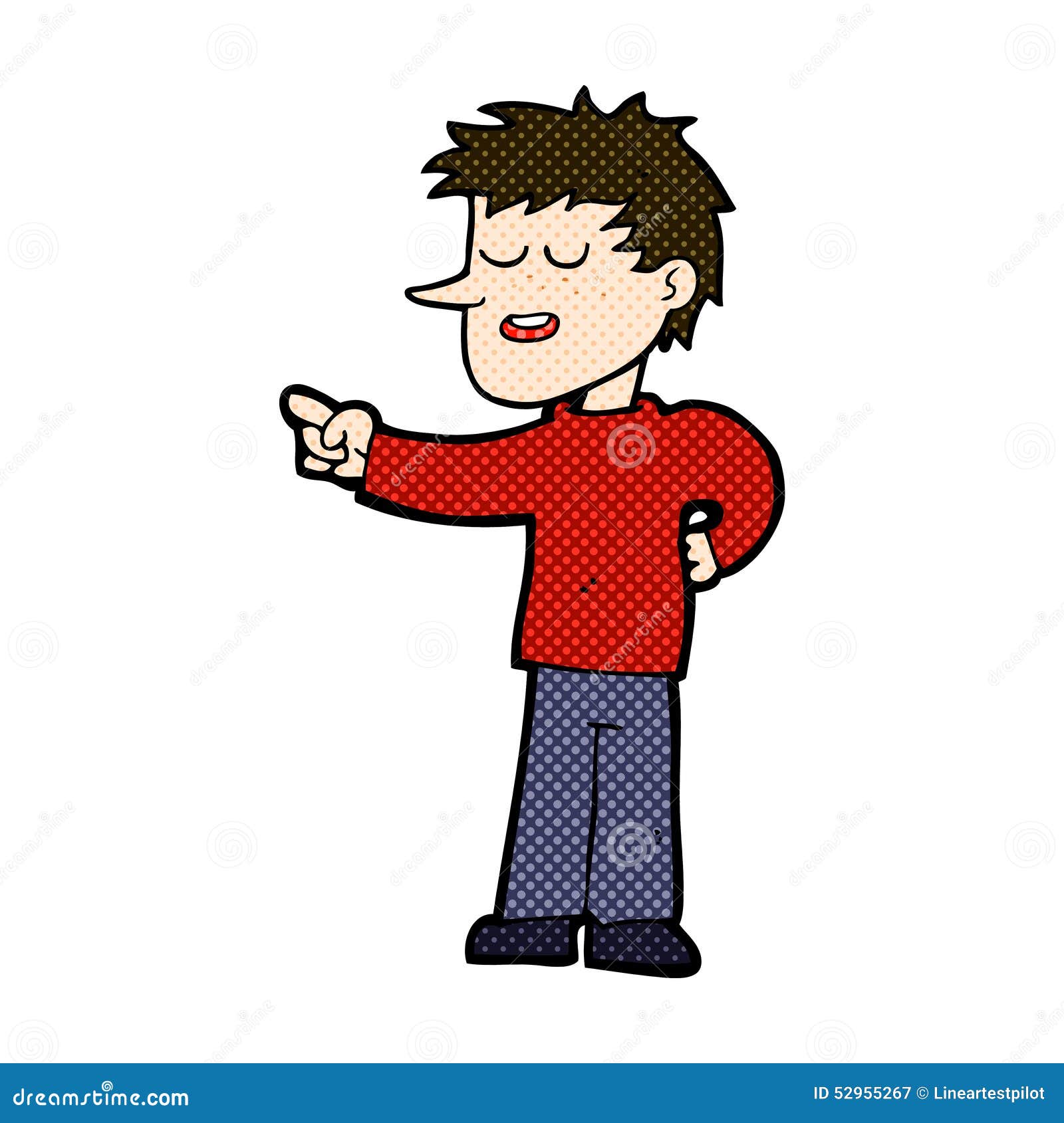Comic cartoon man pointing stock illustration. Illustration of silly ...