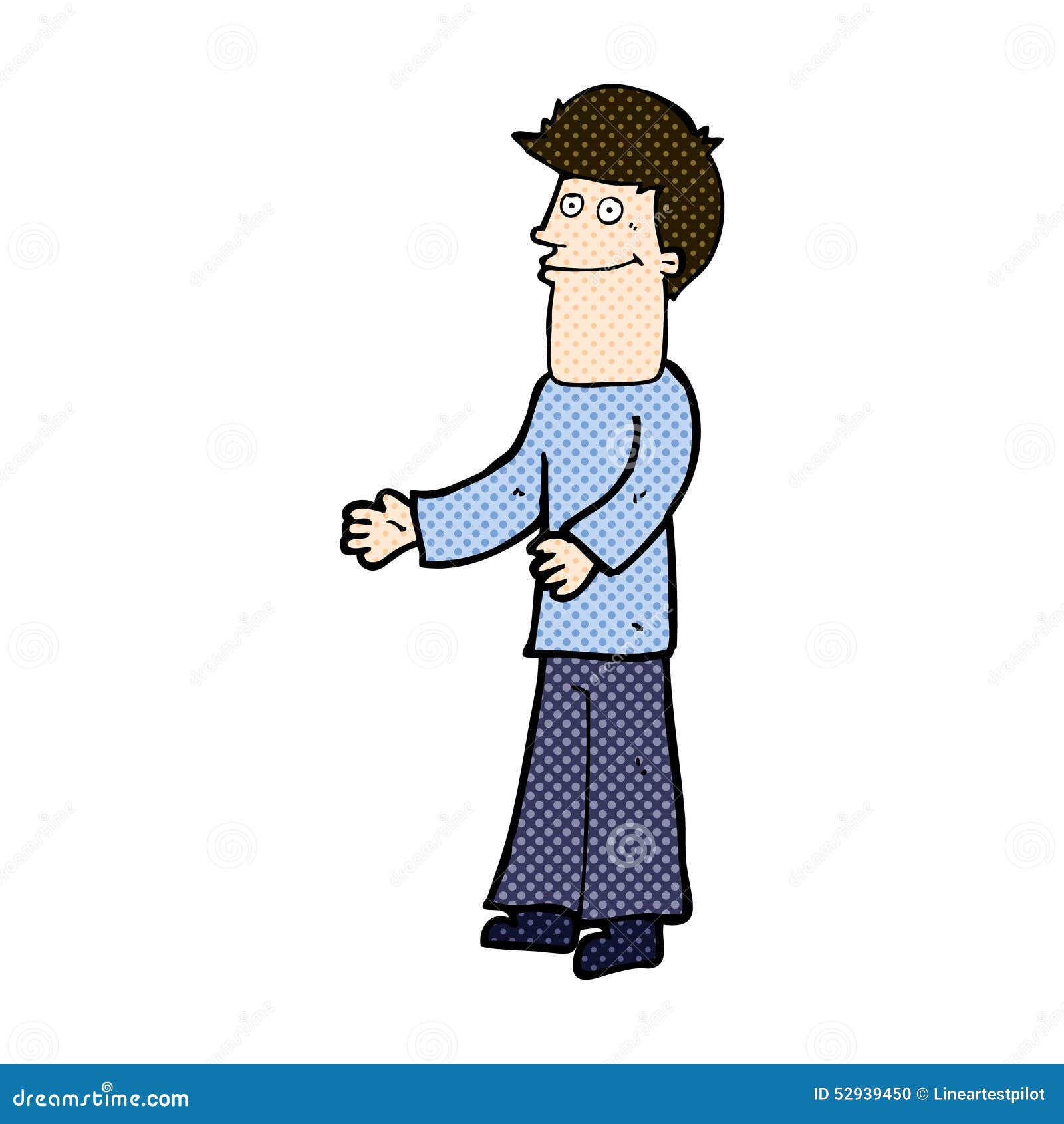 Comic Cartoon Man Shrugging Shoulders Stock Illustration - Illustration ...