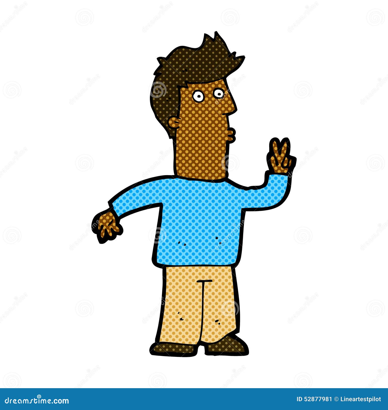 Comic Cartoon Man Signaling Hand Stock Illustrations – 3 Comic Cartoon ...