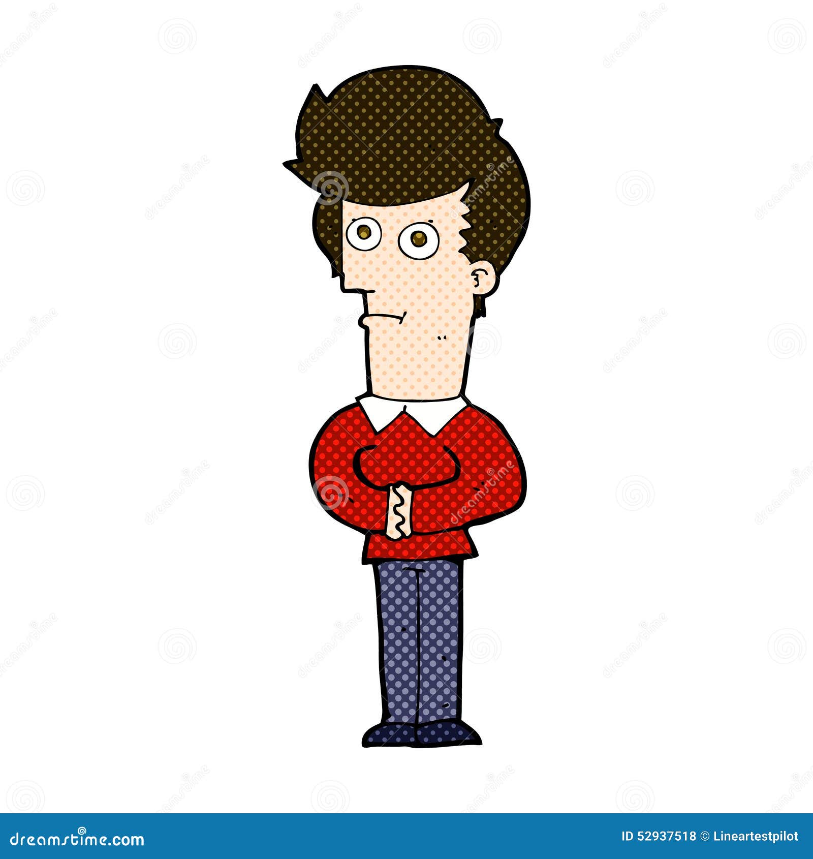Comic cartoon man staring stock illustration. Illustration of cartoon ...