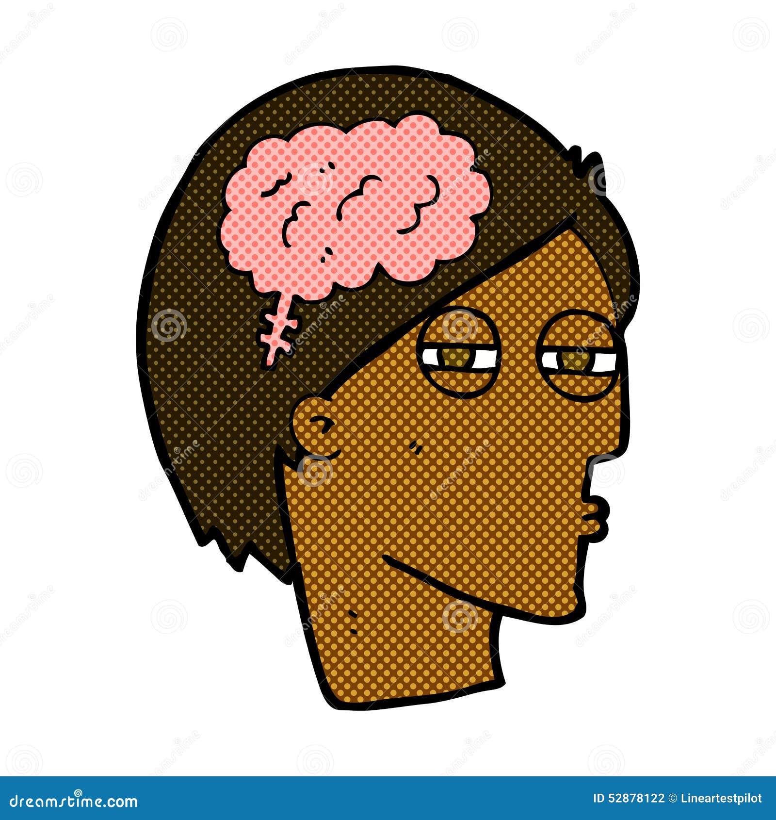 Comic Cartoon Man Thinking Carefully Stock Illustration - Illustration ...