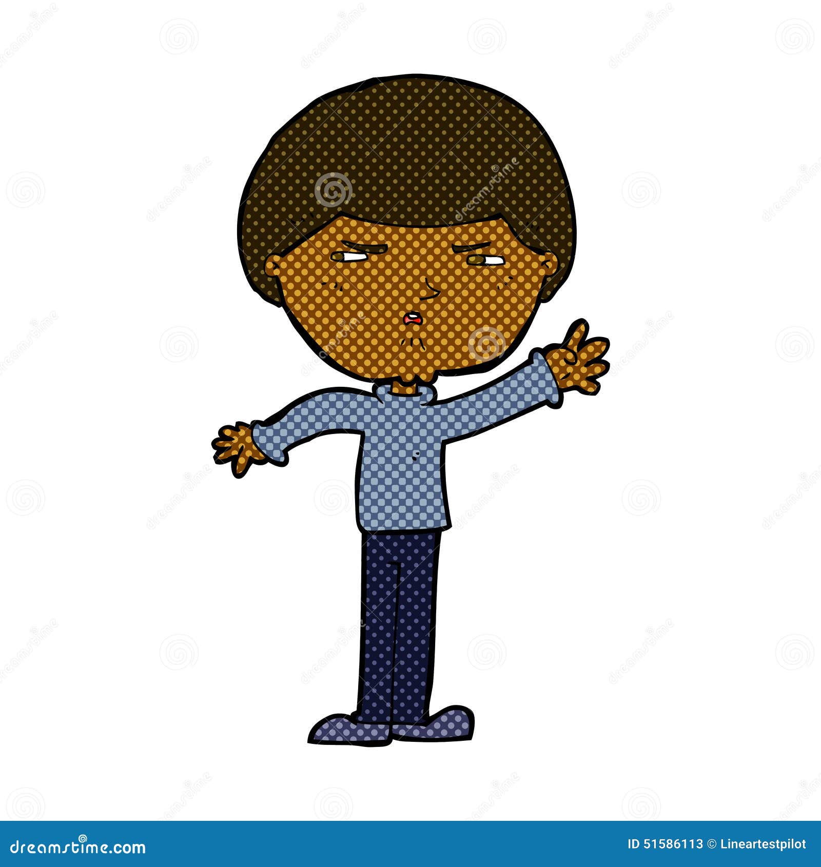 Comic cartoon mean man stock illustration. Illustration of annoyed ...