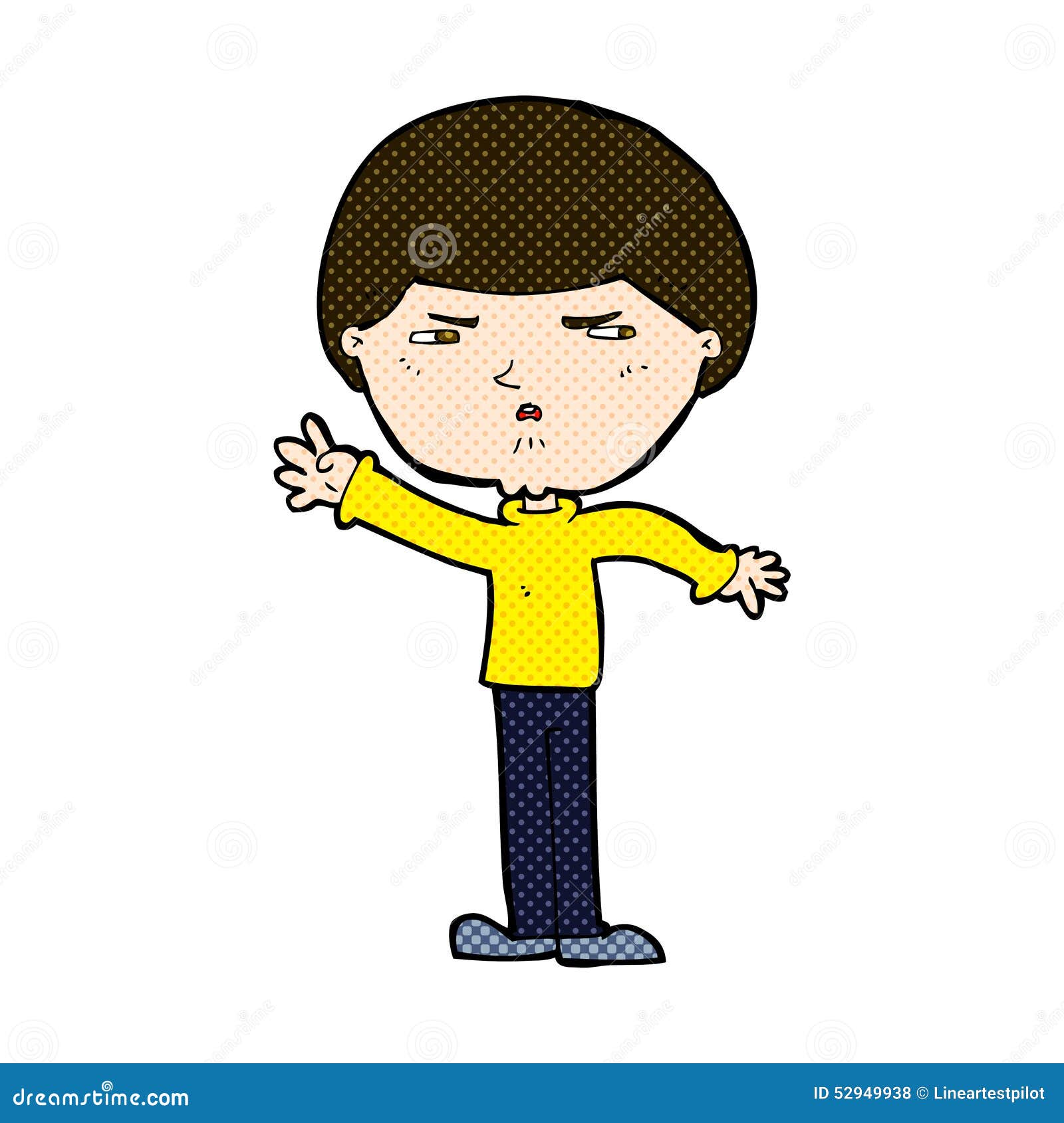 Comic cartoon mean man stock illustration. Illustration of nasty - 52949938