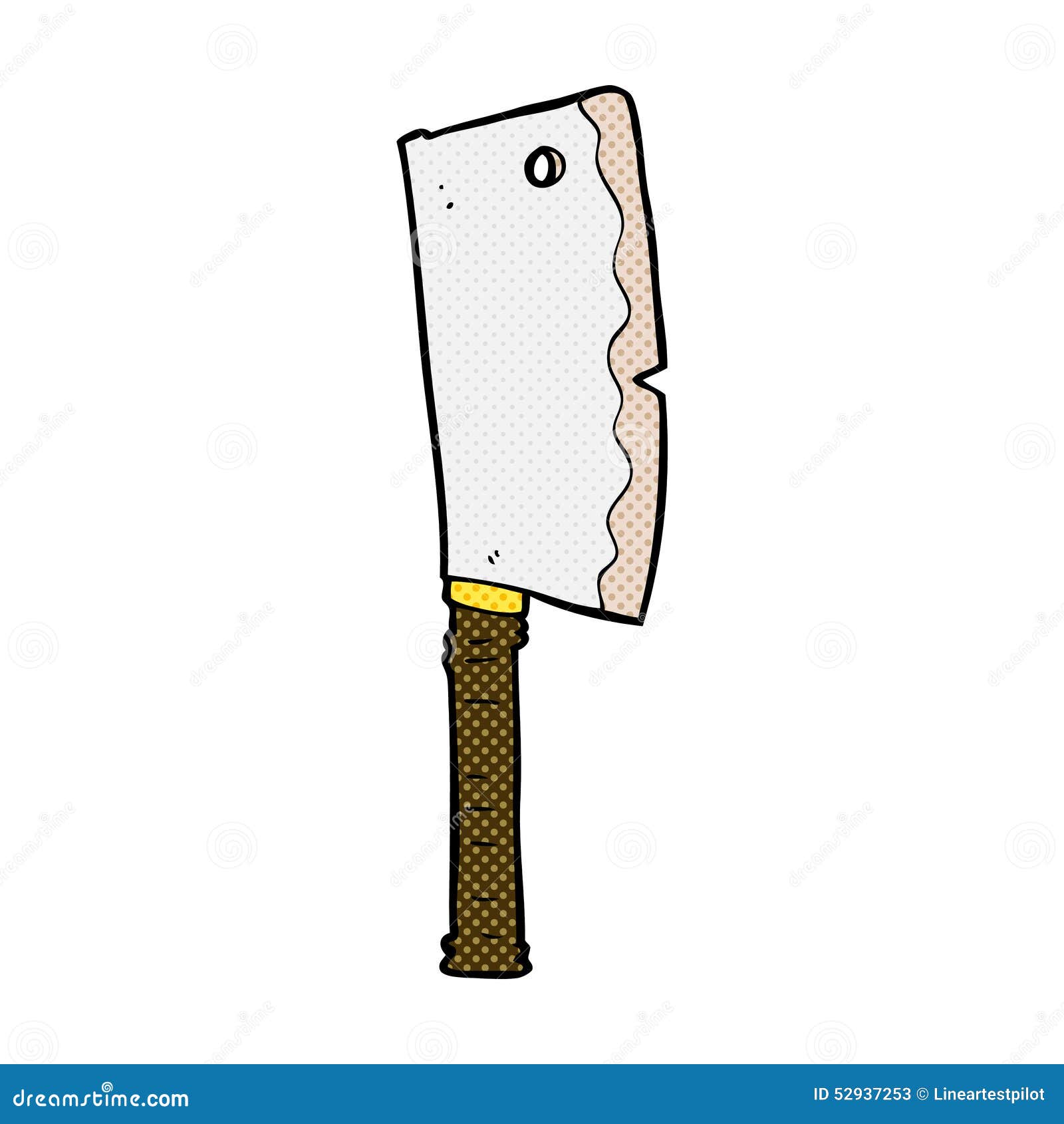 Comic cartoon meat cleaver stock illustration. Illustration of drawing ...