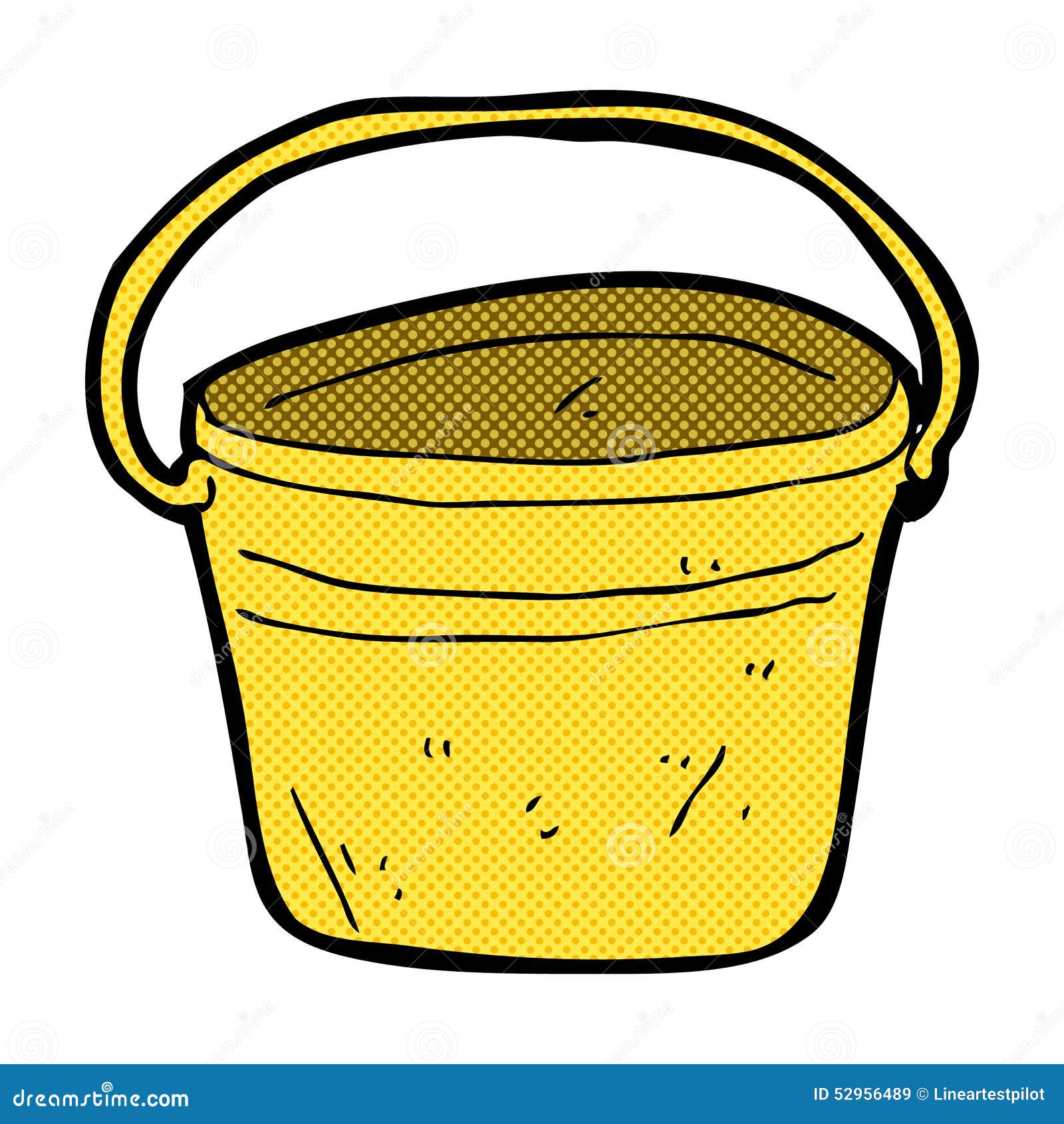 Comic cartoon metal bucket stock illustration. Illustration of print ...