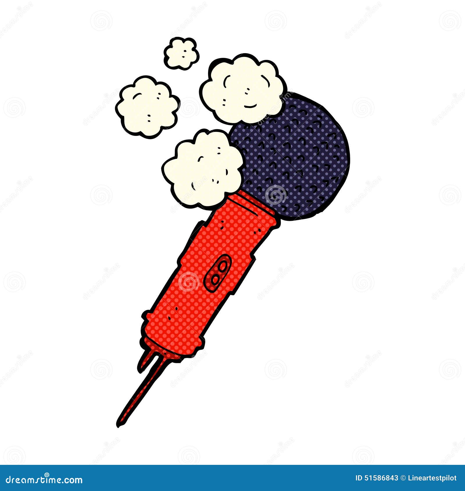 Comic cartoon microphone stock illustration. Illustration of comic ...