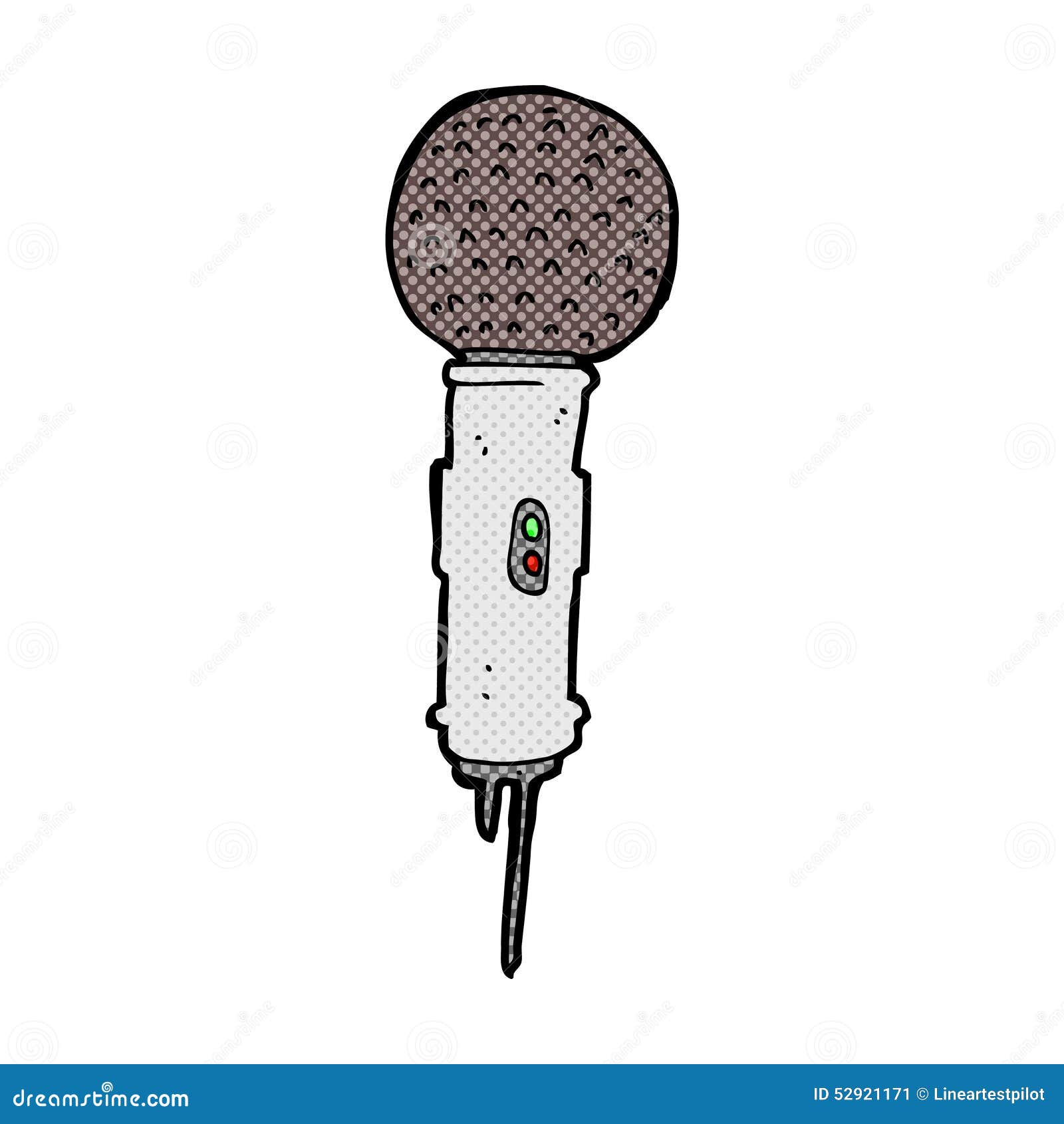 Comic cartoon microphone stock illustration. Illustration of ...