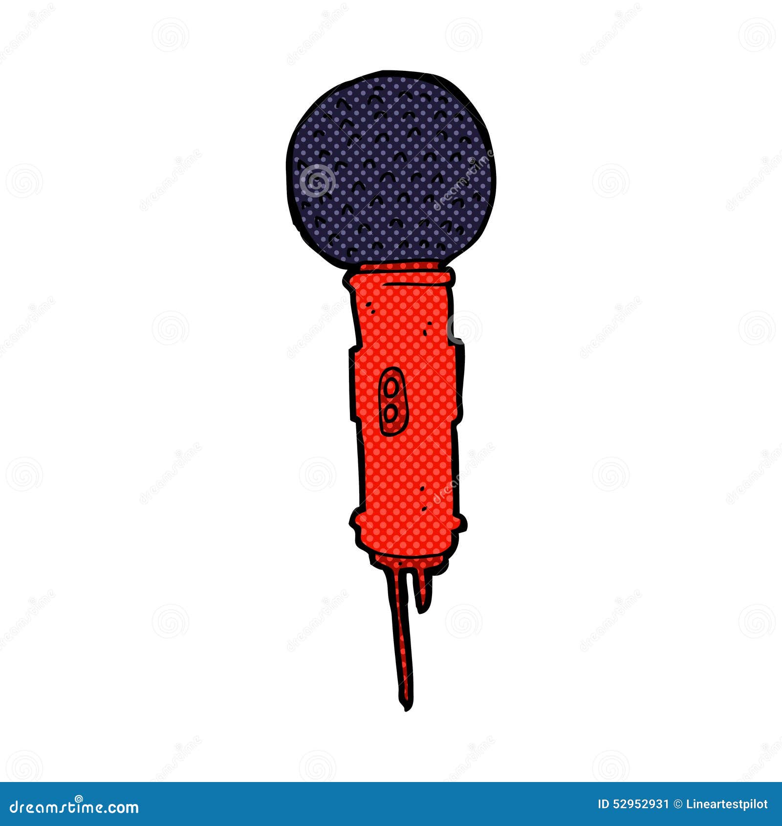 Comic cartoon microphone stock illustration. Illustration of character ...