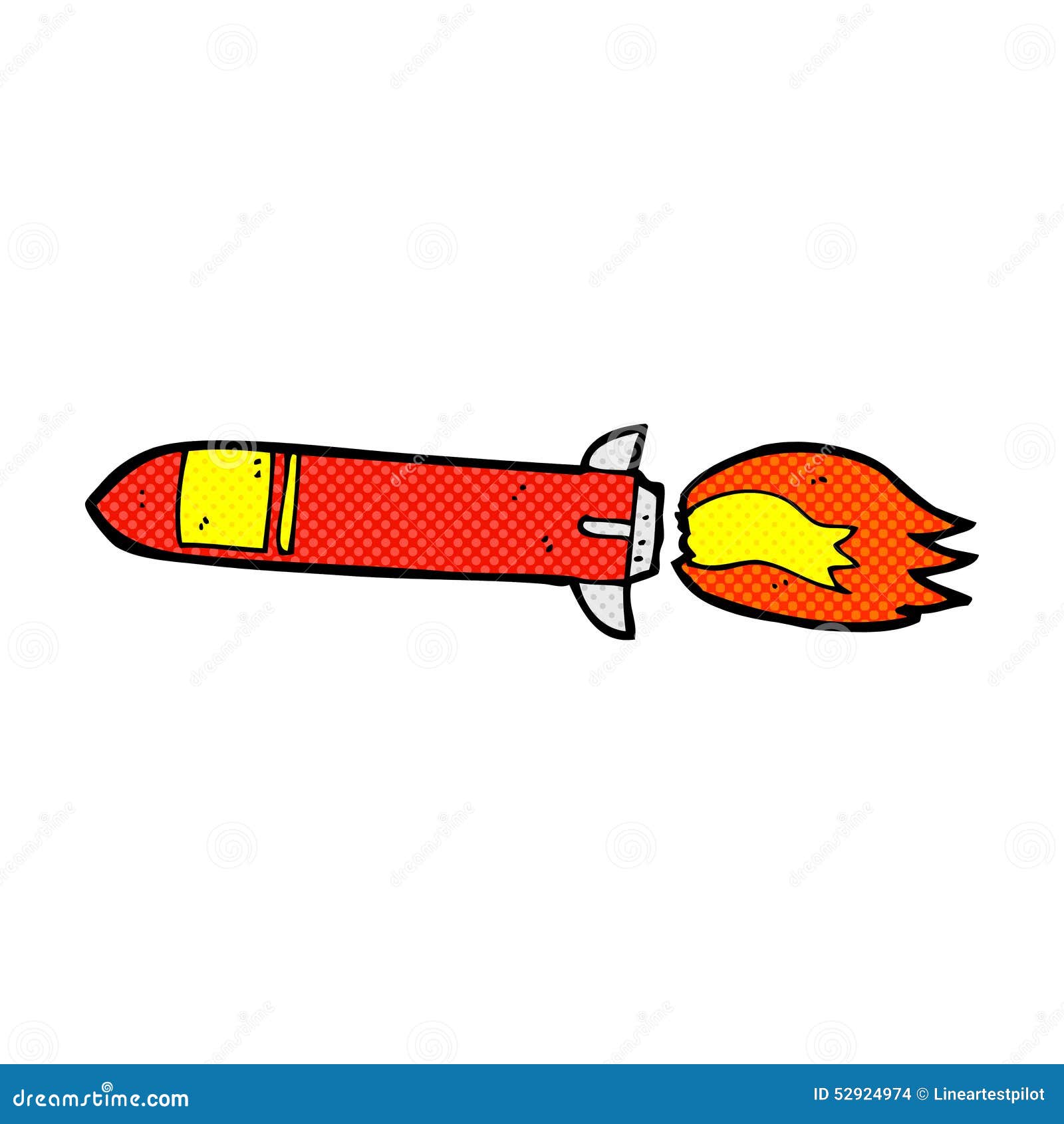 Comic cartoon missile stock illustration. Illustration of rocket - 52924974