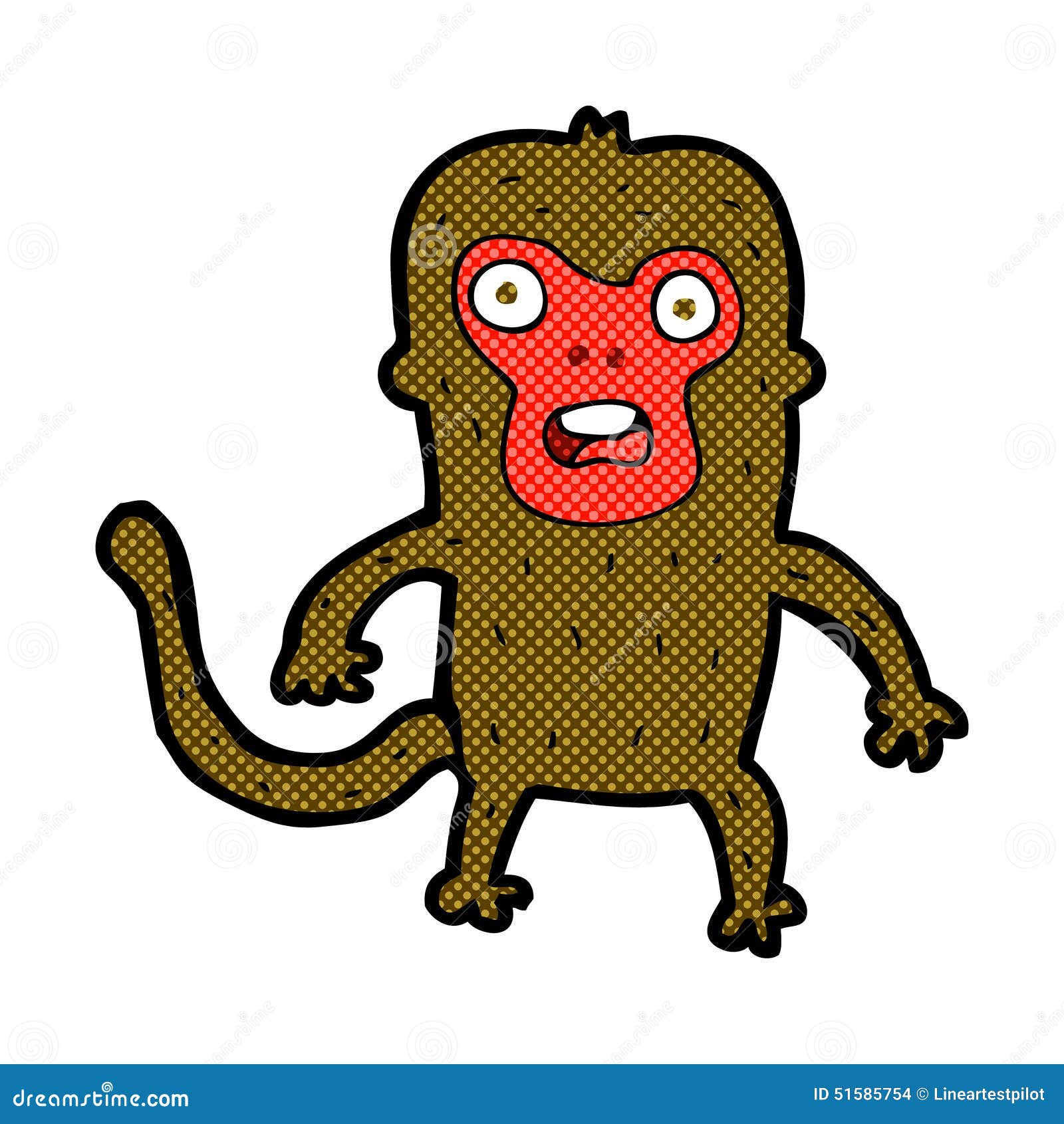 Comic cartoon monkey stock illustration. Illustration of style - 51585754