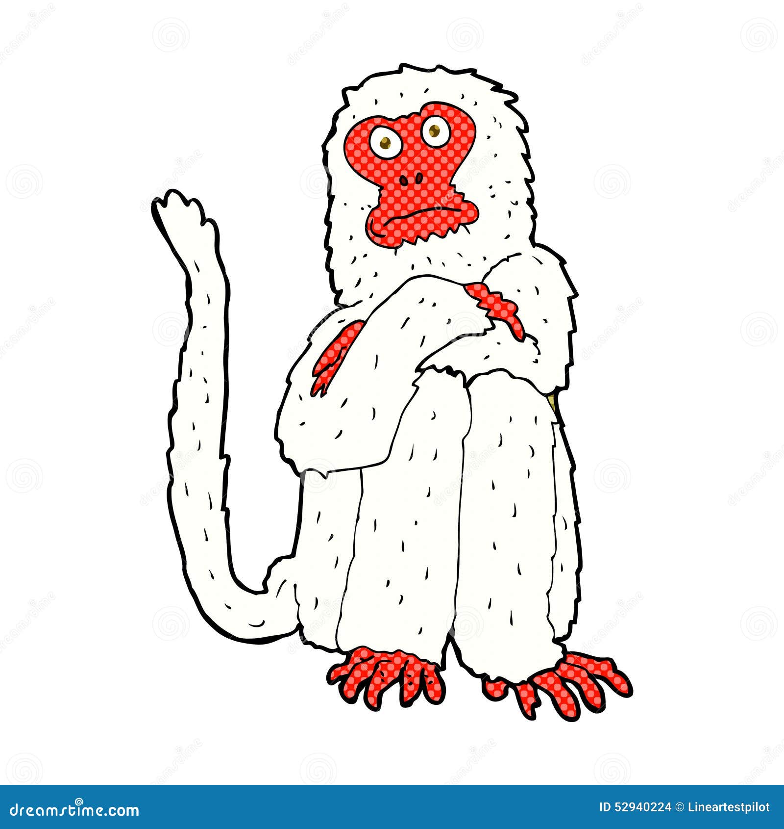 Comic cartoon monkey stock illustration. Illustration of crazy - 52940224