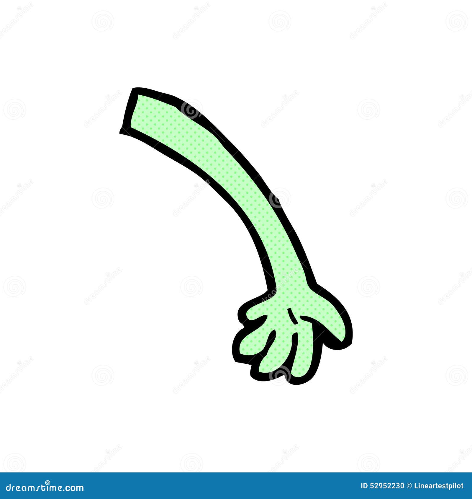 Comic cartoon monster arm stock illustration. Illustration of style ...